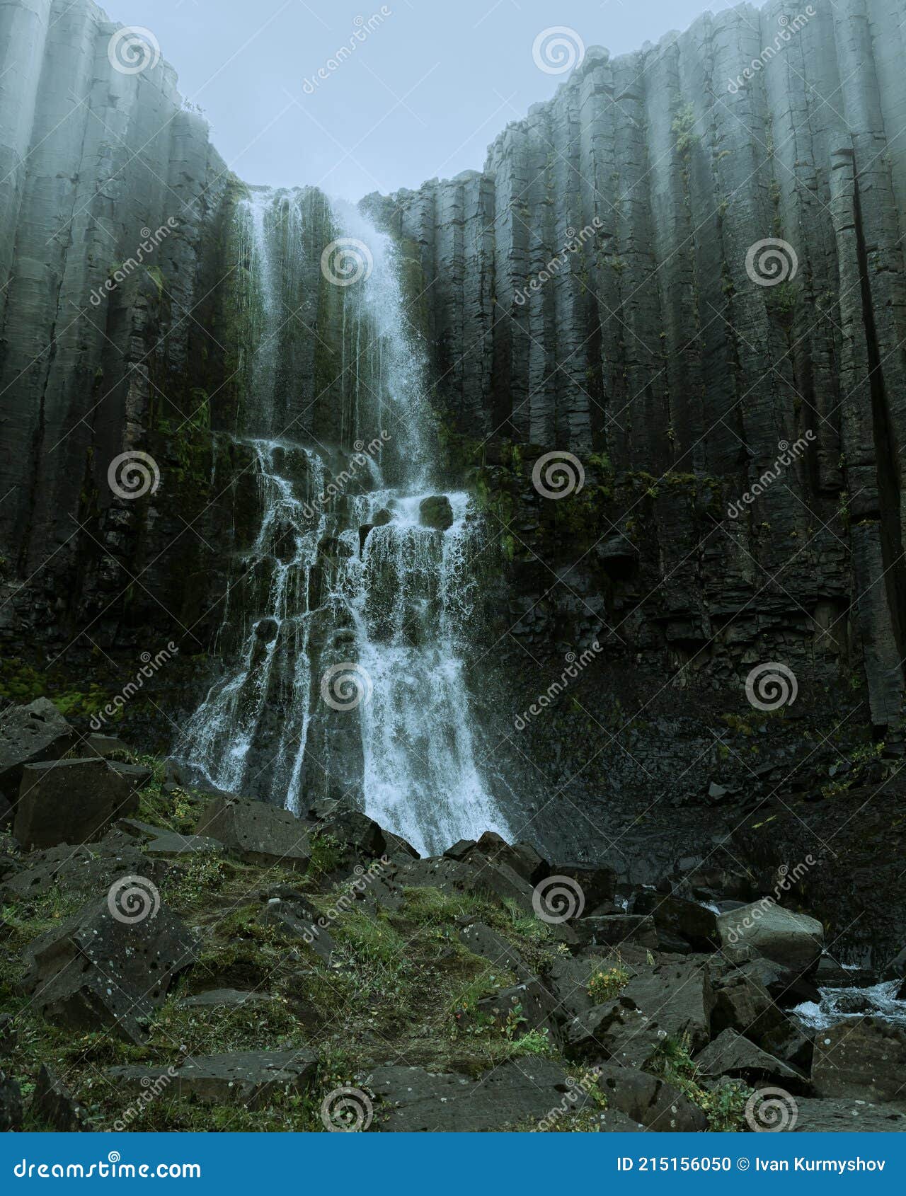 Studlafoss Waterfall in East Iceland Stock Photo - Image of rural ...