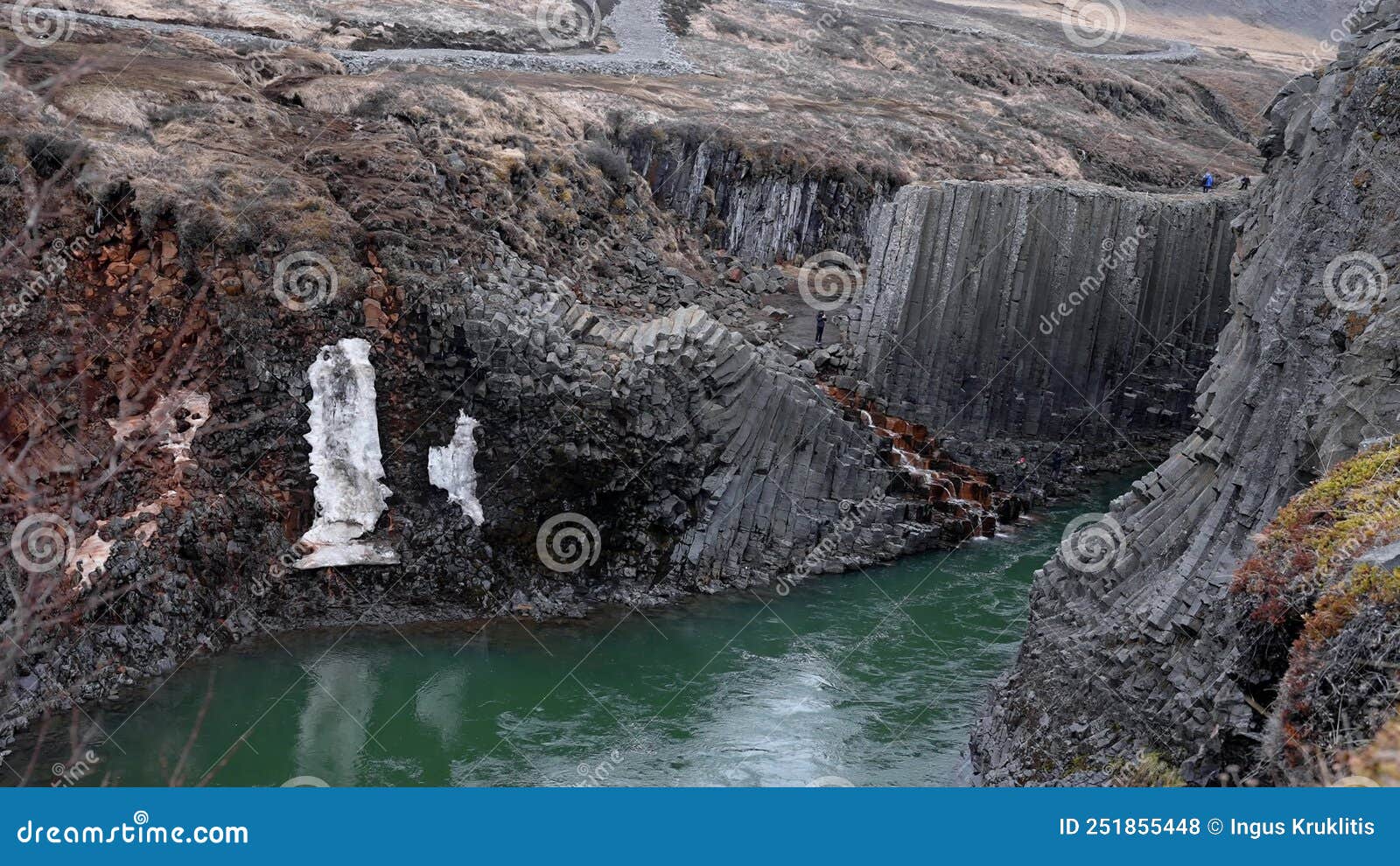 Studlagil Canyon Near Egilstadir Town in East Iceland, Basalt Columns ... Studlagil Canyon Near Egilstadir Town in East Iceland, Basalt Columns ...