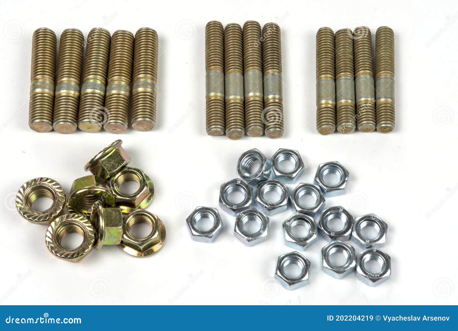 Studs and Nuts in the Range for Repair Stock Image - Image of ...