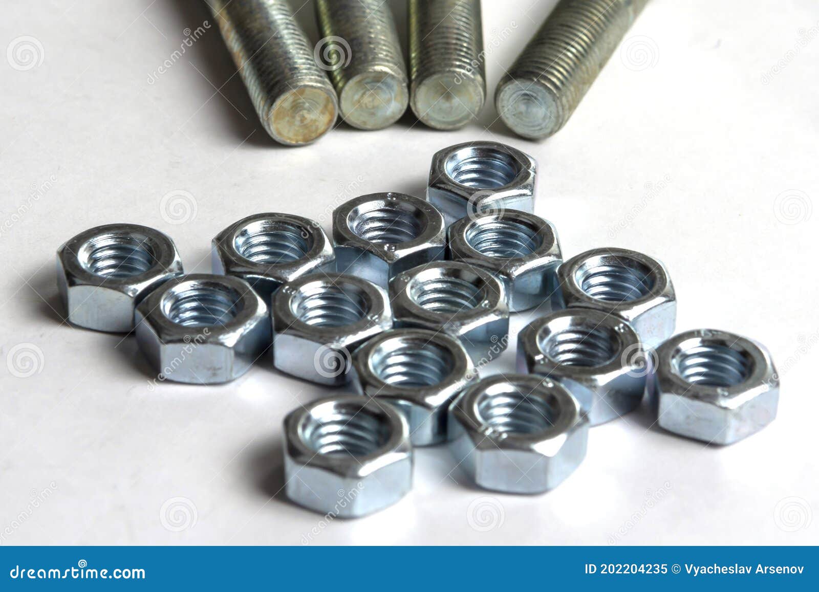 Studs and Nuts in the Range for Repair Stock Image - Image of strength ...