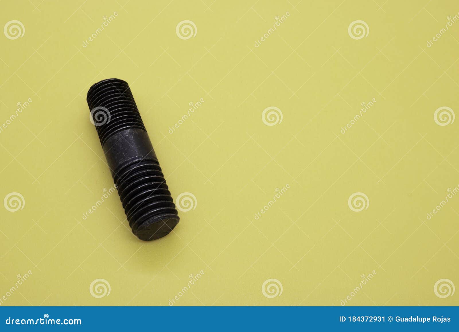 Studs or Threaded Steel Bars Closeup Background. Industrial Background ...