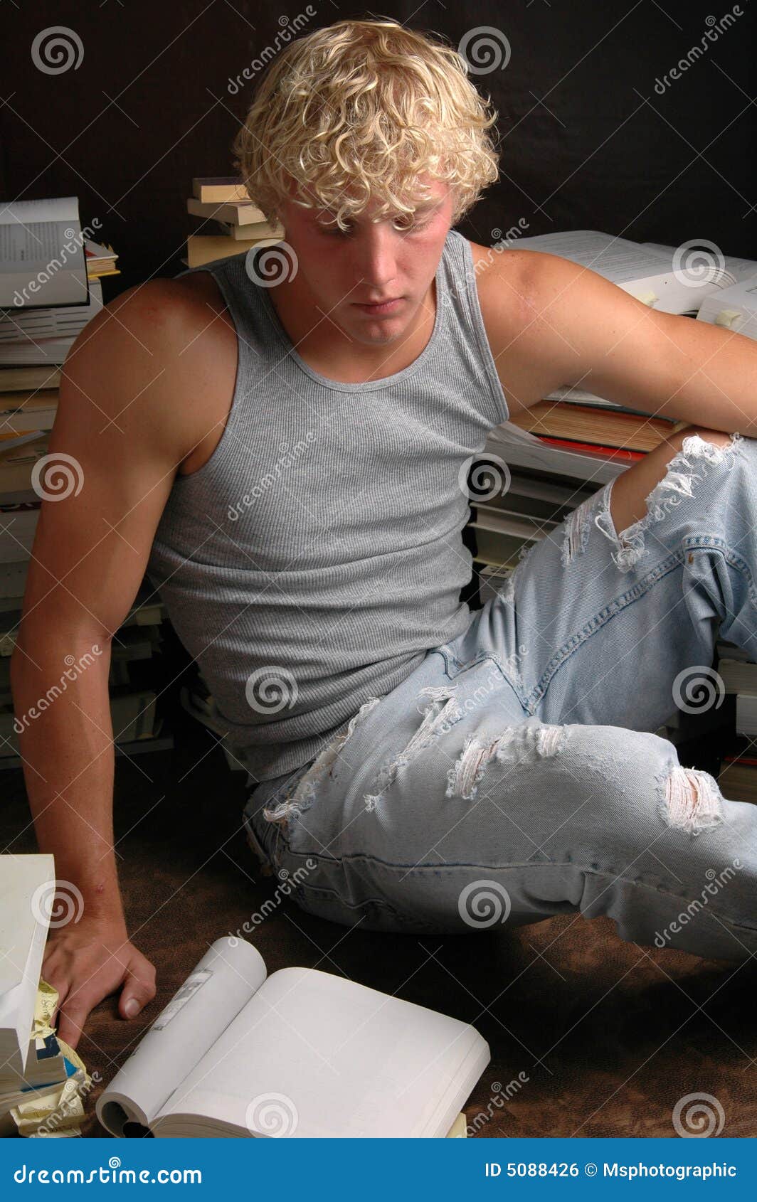 Study stock photo. Image of muscle, blue, exams, student - 5088426