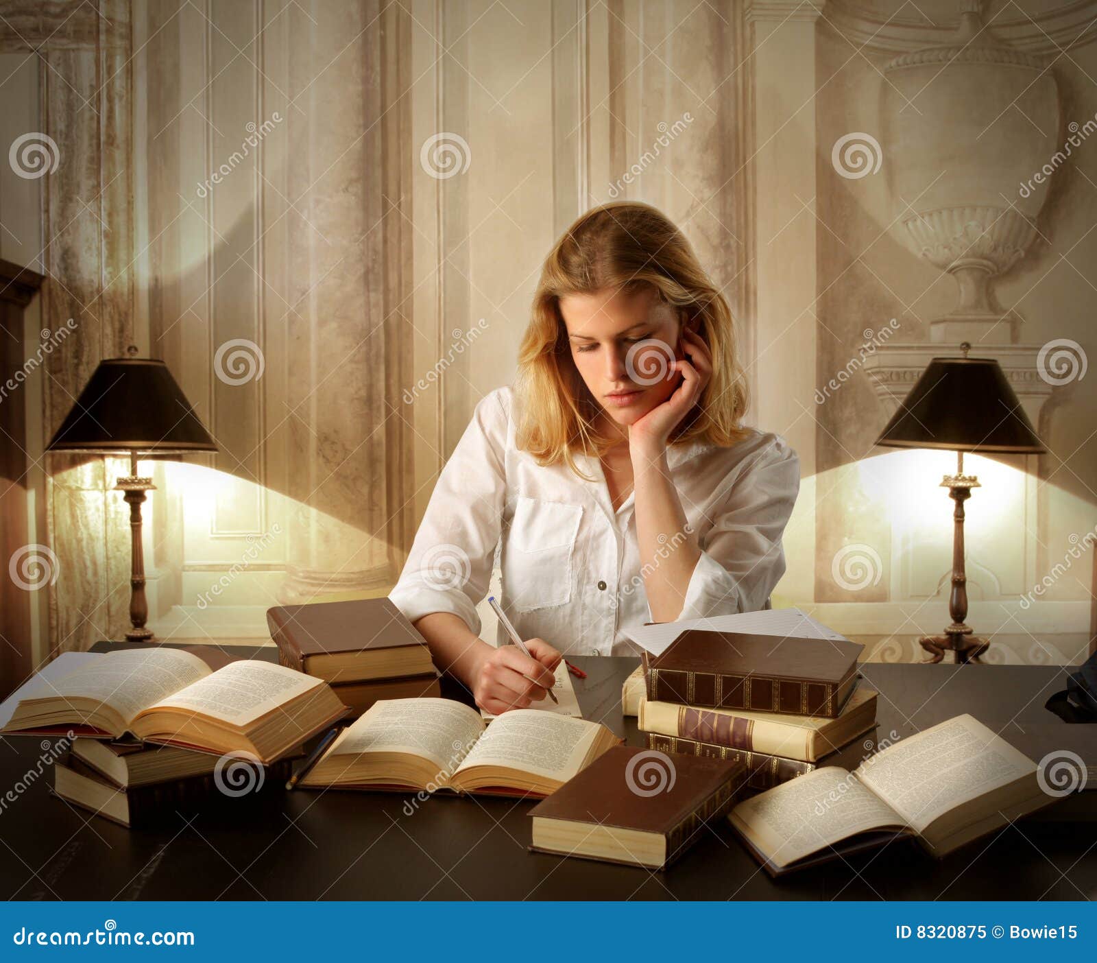 Study stock image. Image of friend, exam, desk, look, high - 8320875