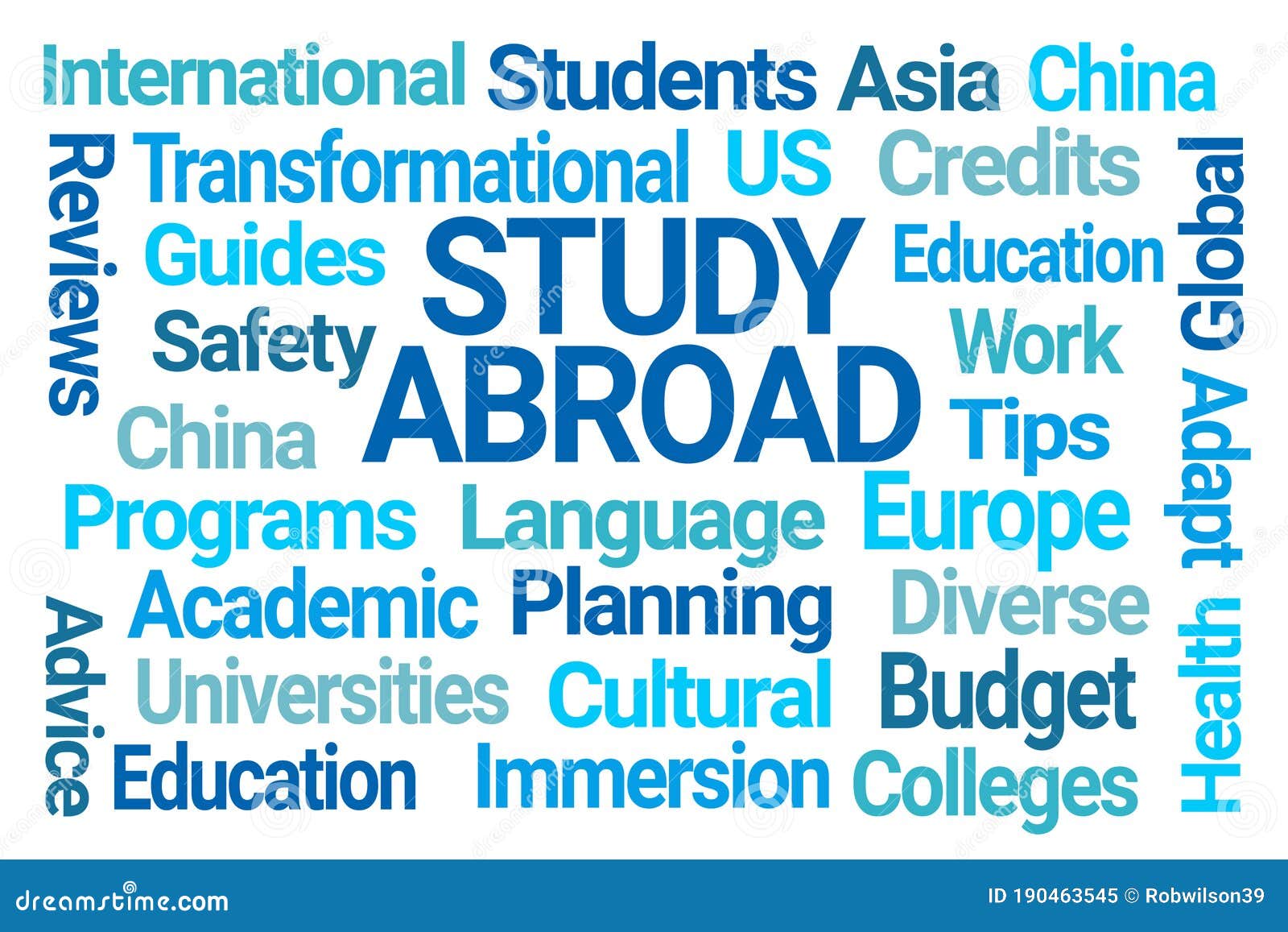 Abroad Word Cube On White Royalty-Free Stock Photography ...