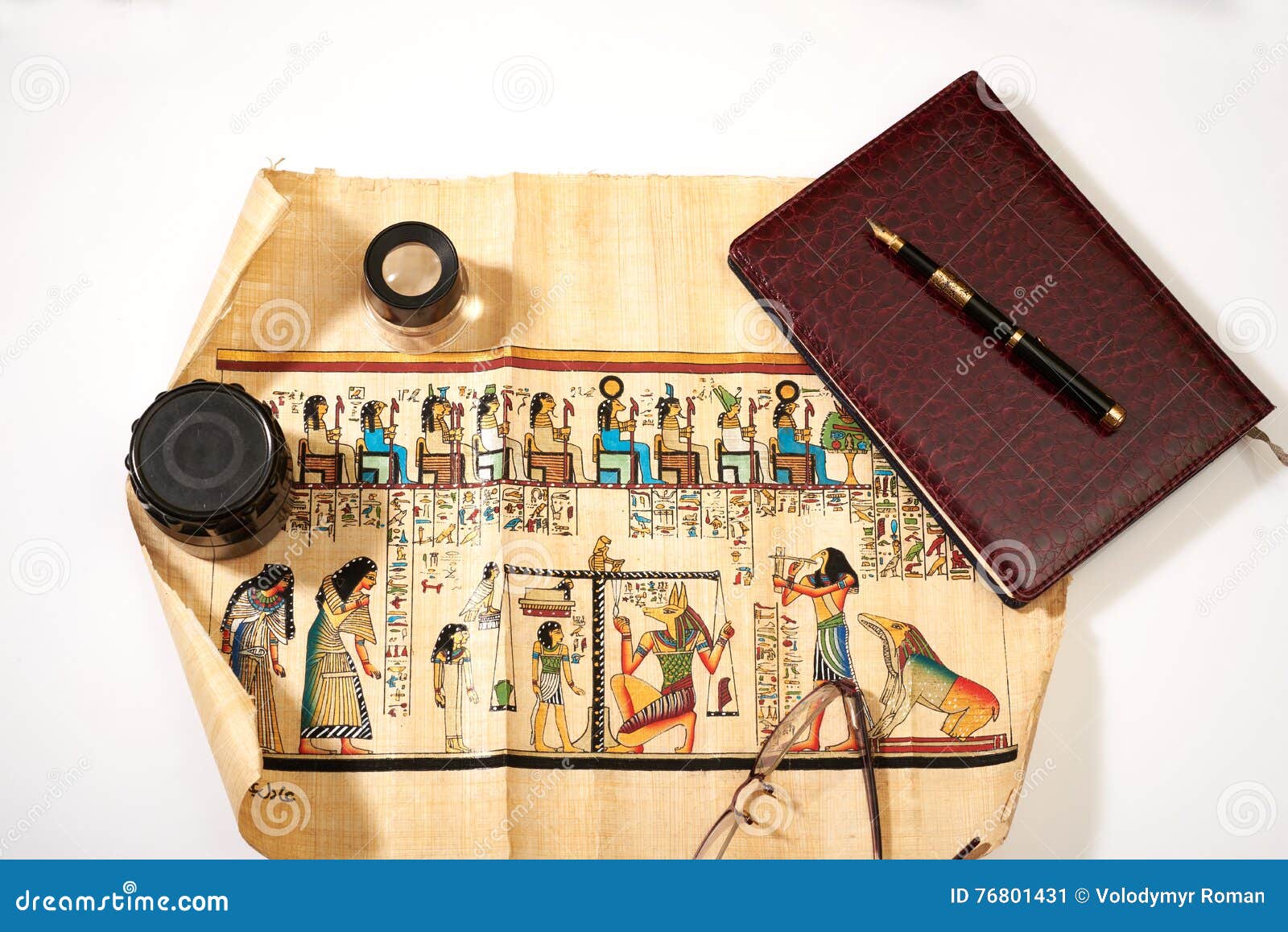 The study of ancient Egypt stock image. Image of composition - 76801431
