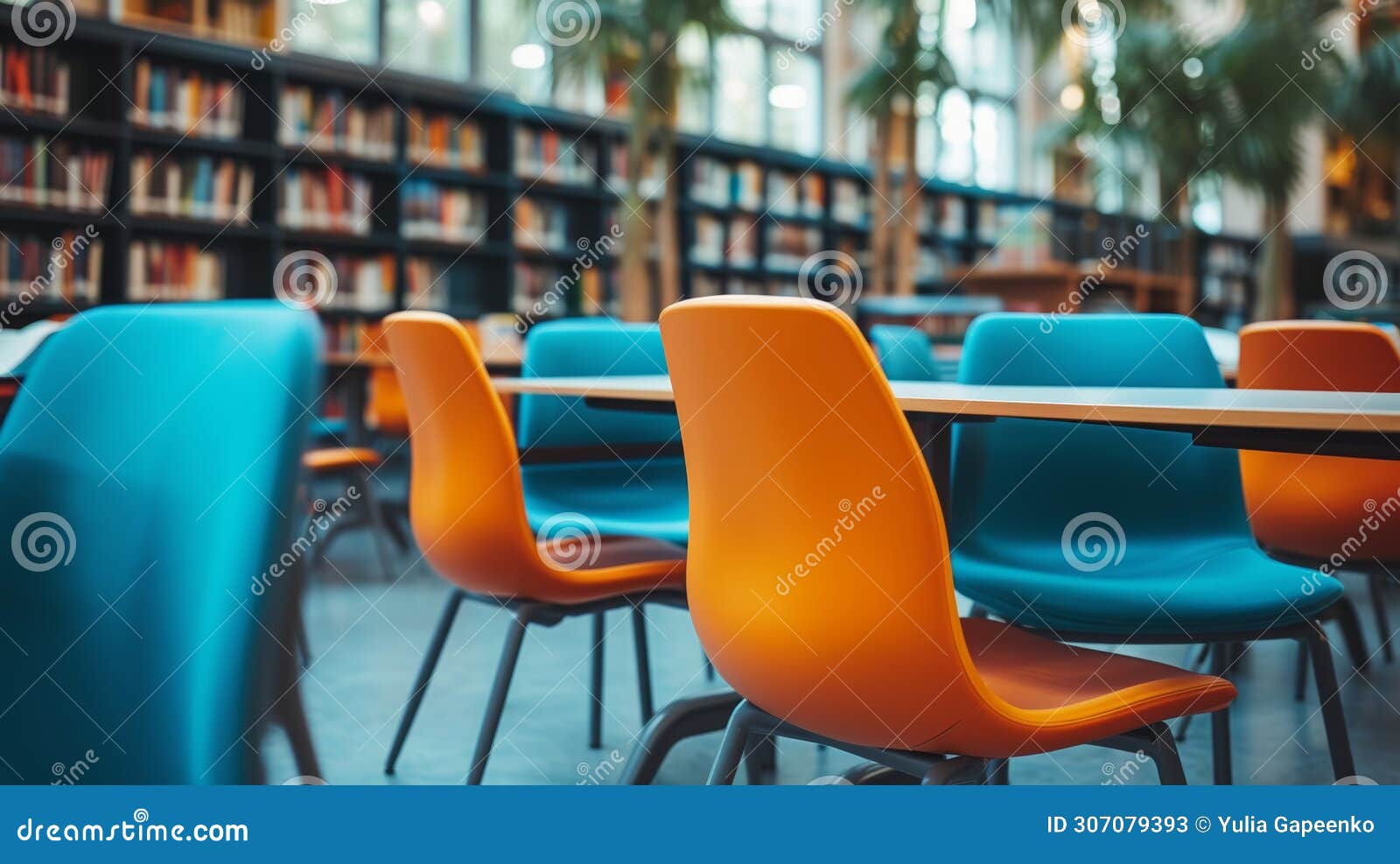 A Study Area in the Library, Equipped with Spacious Desks and Ergonomic ...