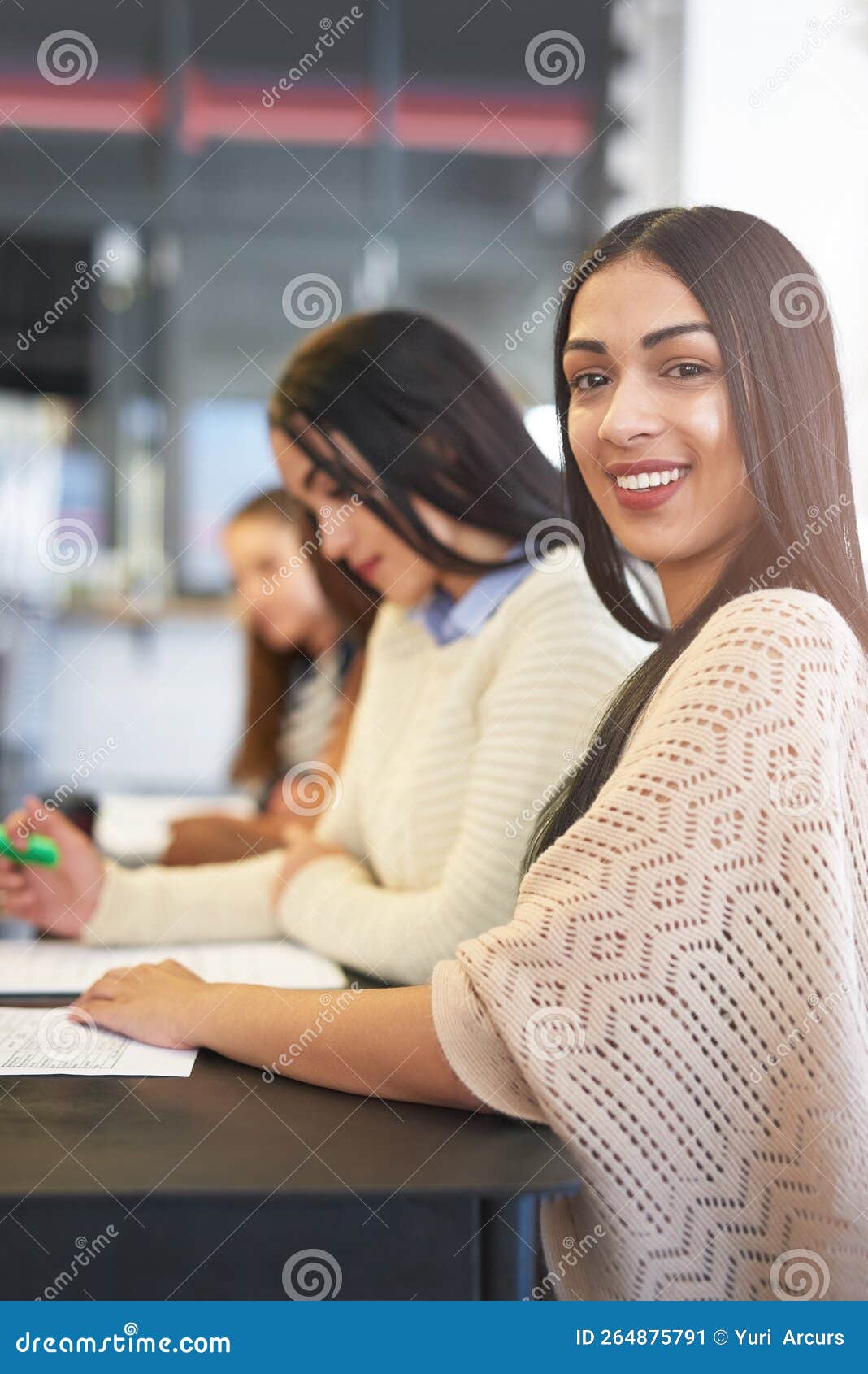 We Study Best As a Team. Portrait of a Group of Happy Students Having a ...