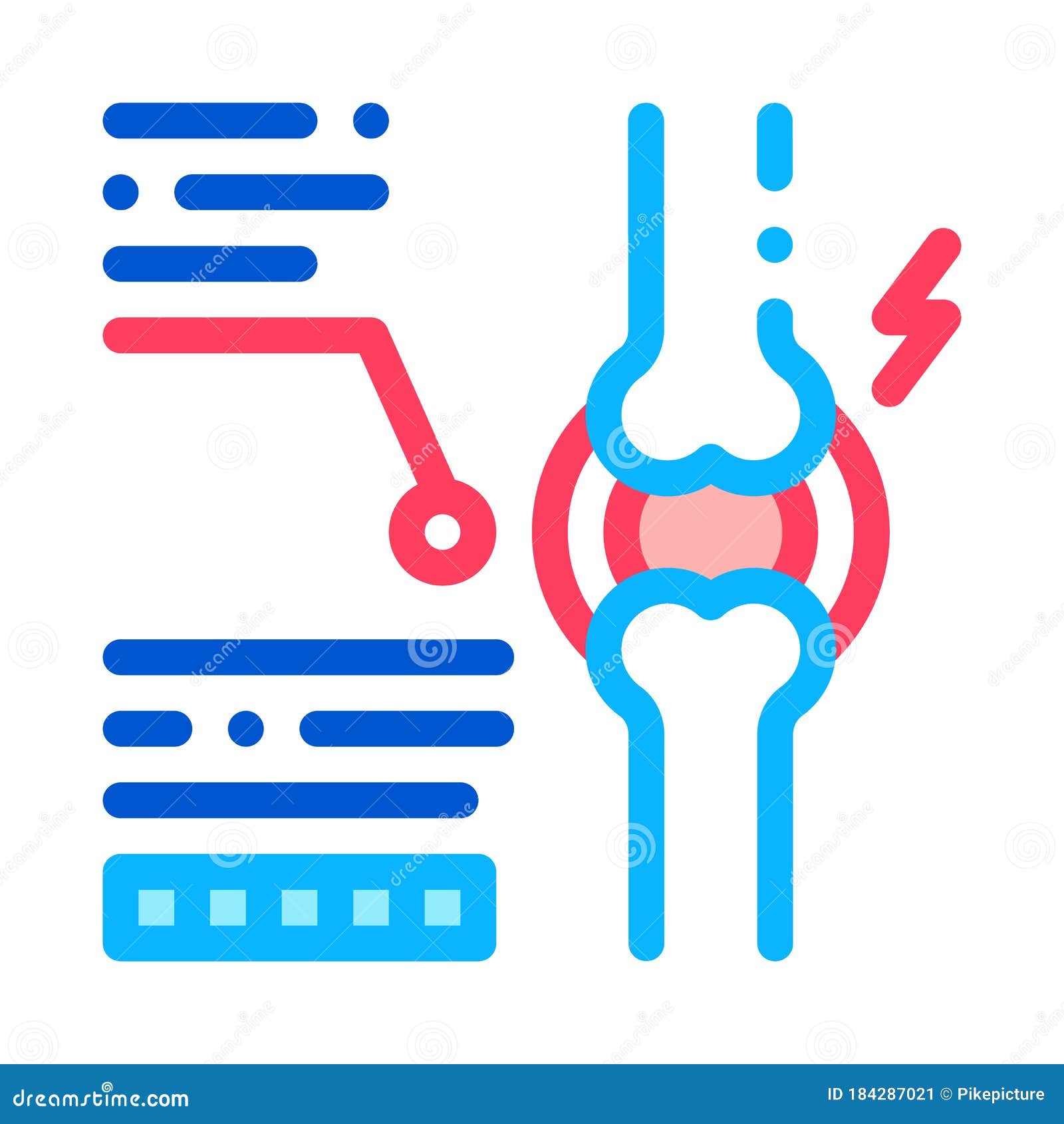 Study of Bone Arthritis Icon Vector Outline Illustration Stock Vector ...