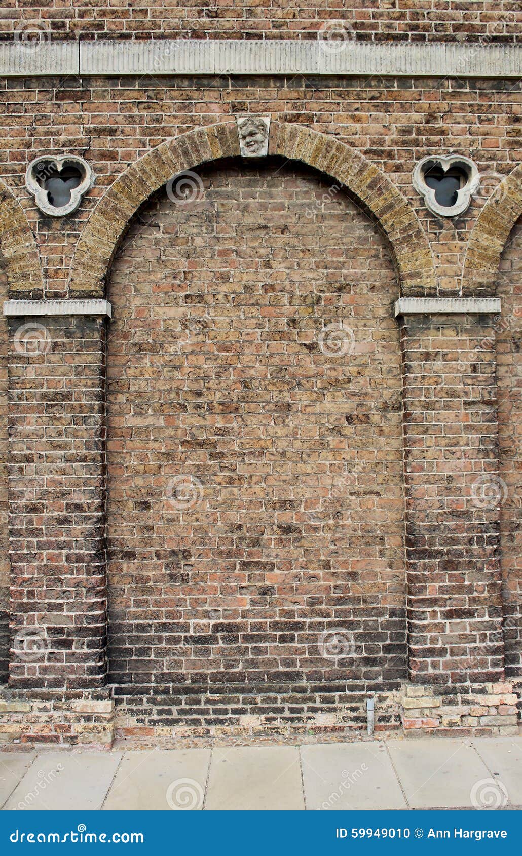 Study of Brickwork and Decorative Archway Stock Photo - Image of facade ...