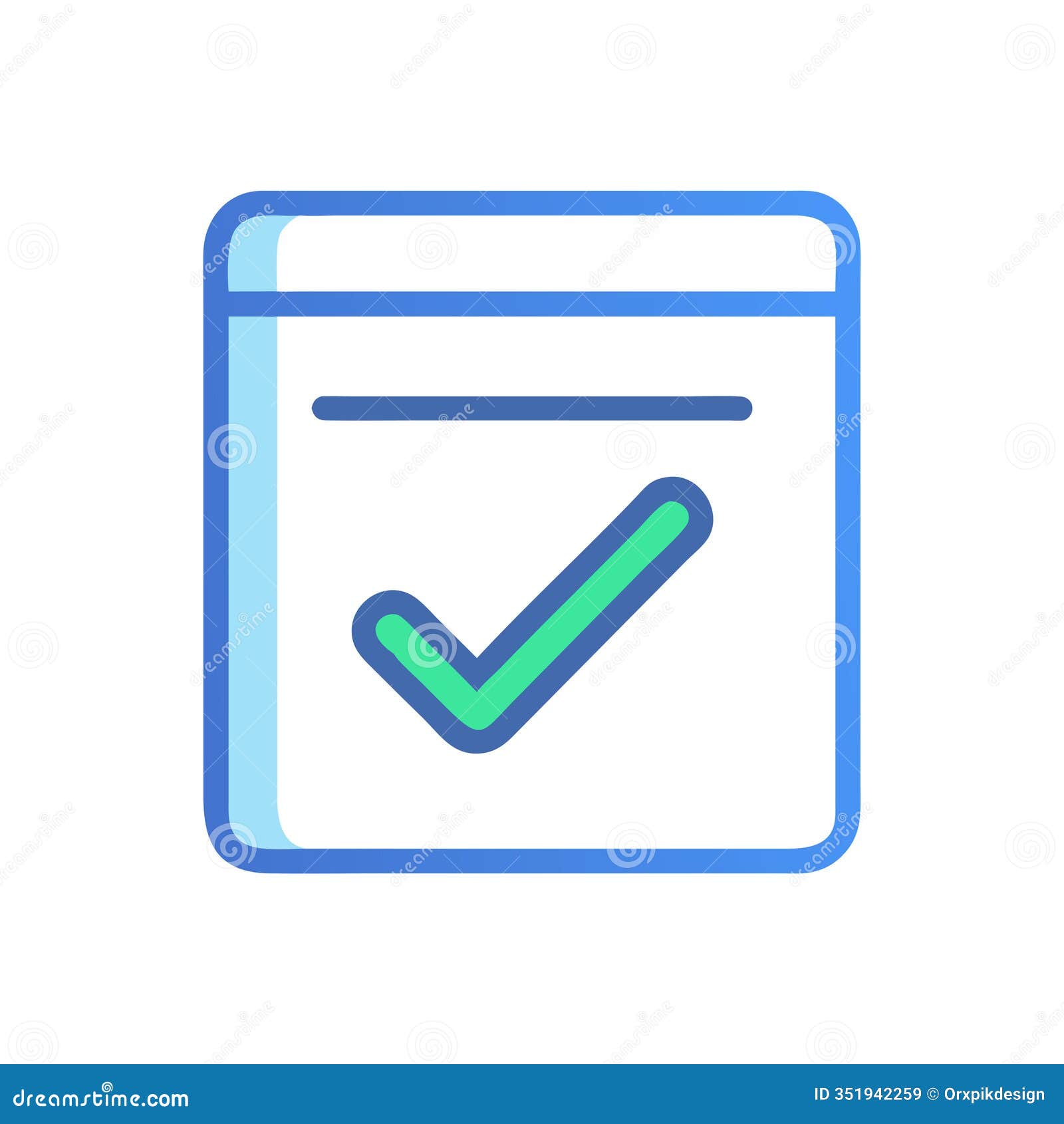 Study Checkmark Icon for Completion Stock Vector - Illustration of ...