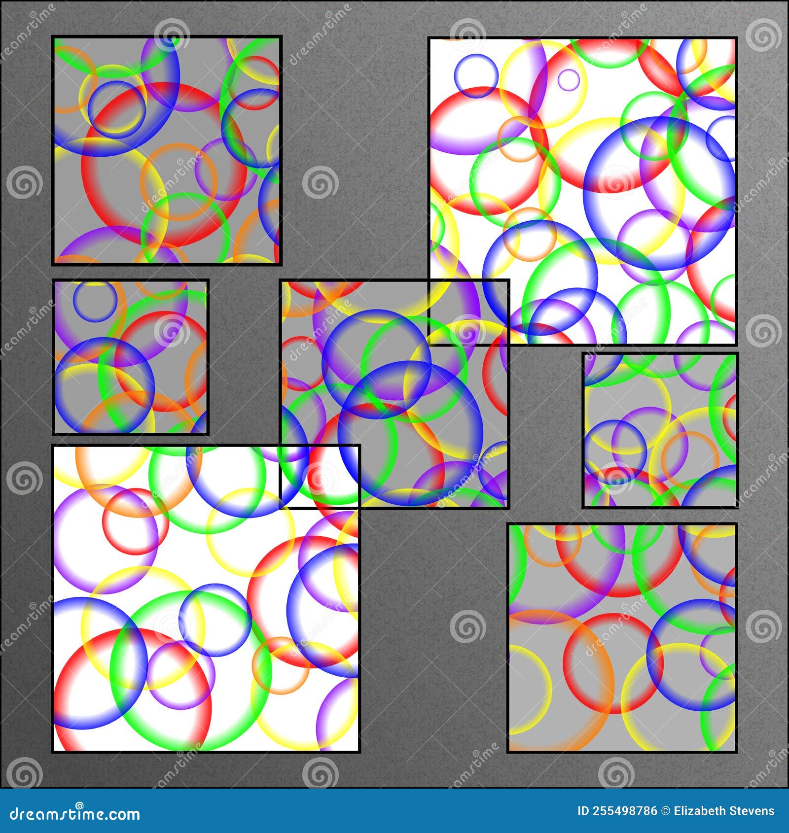 A Study of Circles, in Seven Parts Stock Illustration - Illustration of ...