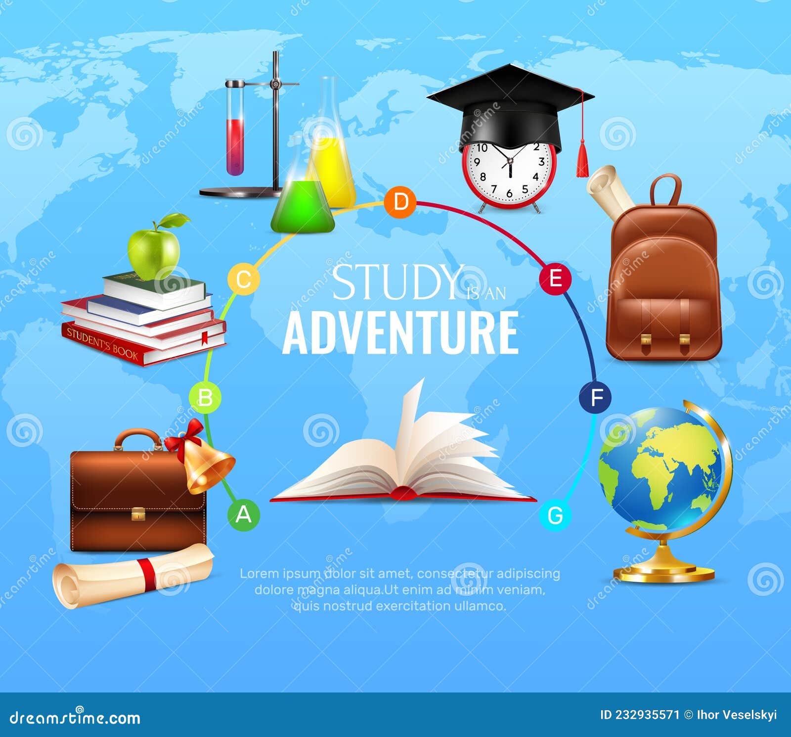 Study Concept Illustration stock vector. Illustration of knowledge ...