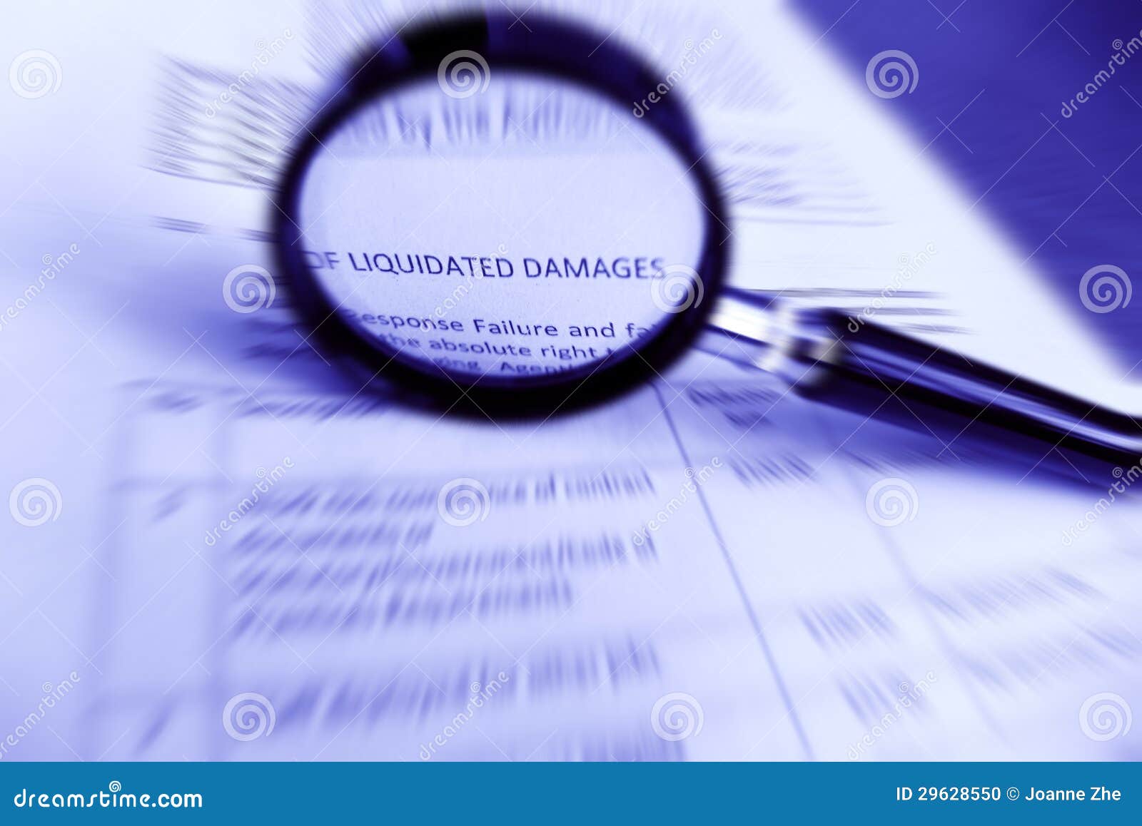 Study Contract, Liquidated Damages Specifications Stock Photo - Image ...
