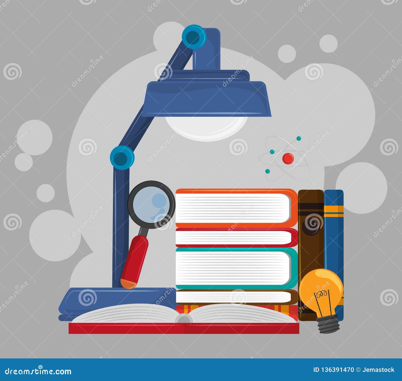 Study elements cartoon stock vector. Illustration of educational ...