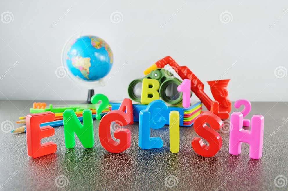 Study English Conceptual Image Stock Image - Image of letters, pupil ...
