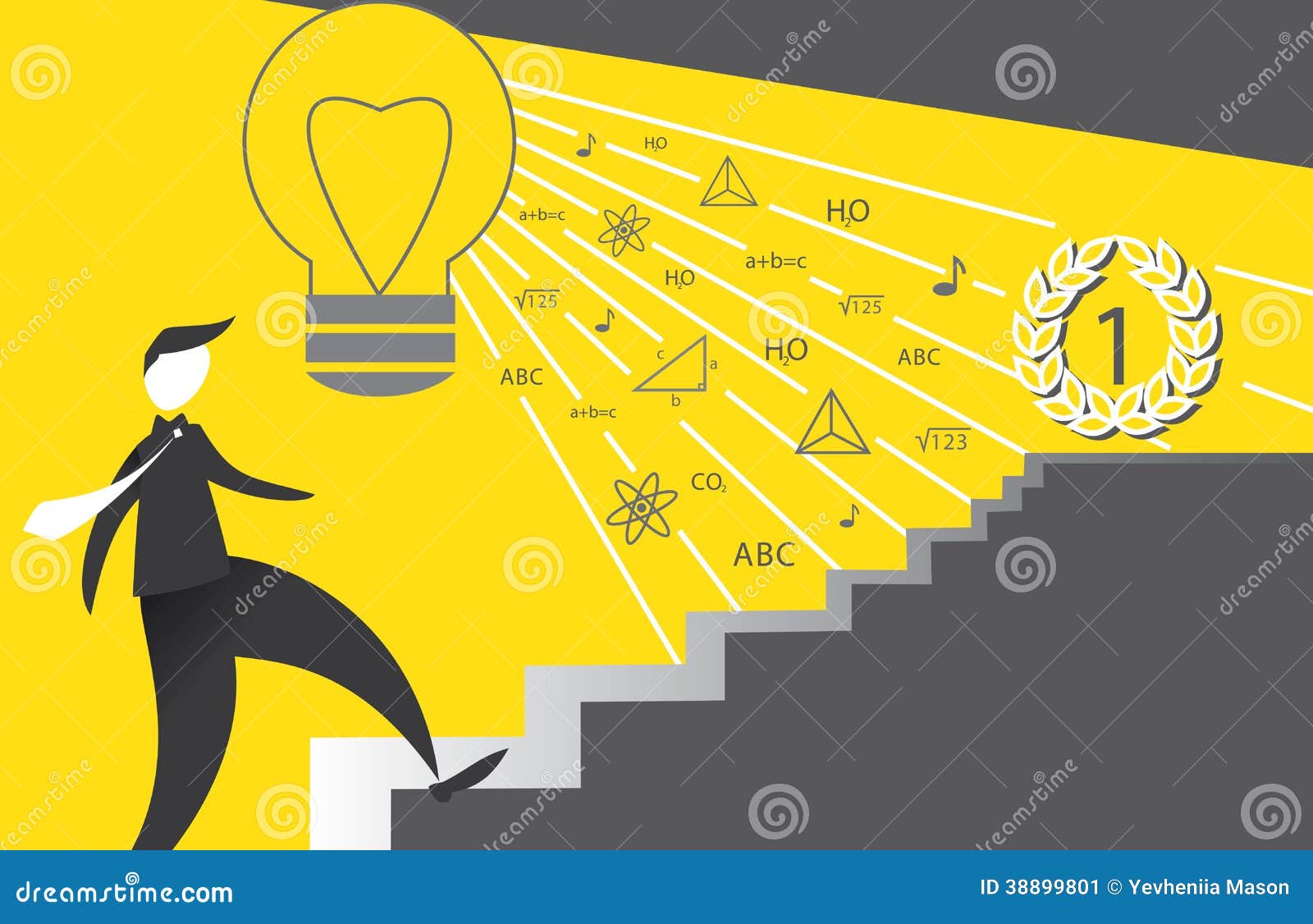 Study and get success stock illustration. Illustration of knowledge ...
