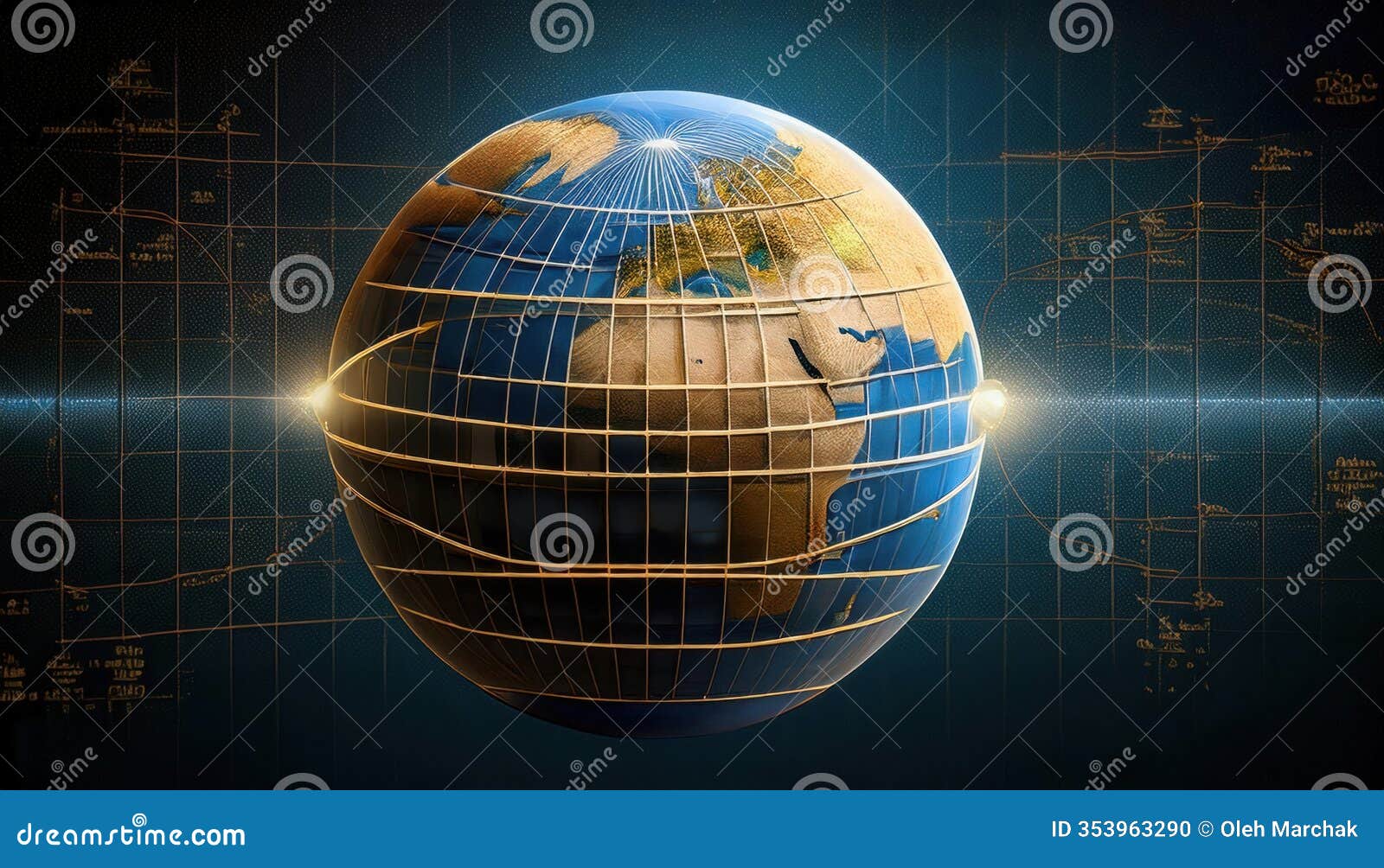 Study of Gravitational Force Grid on Earth Showcasing Laws of Motion ...