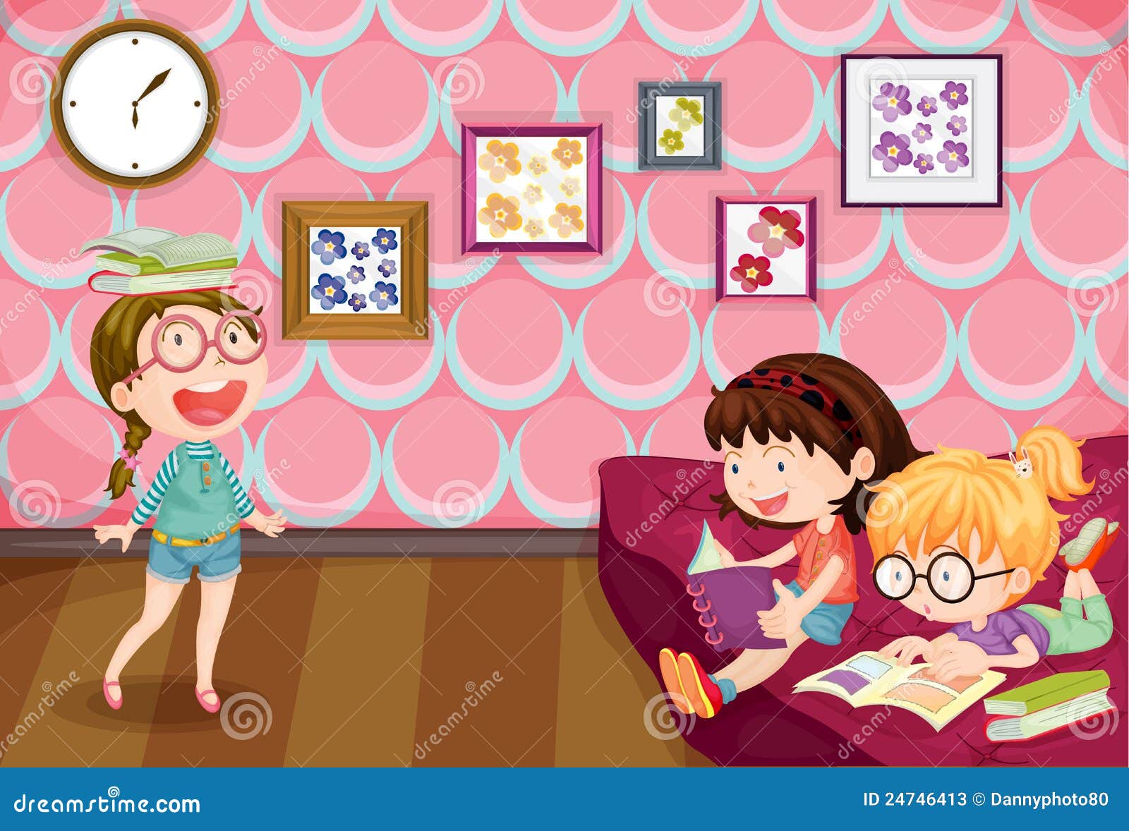 Study group stock illustration. Illustration of living - 24746413