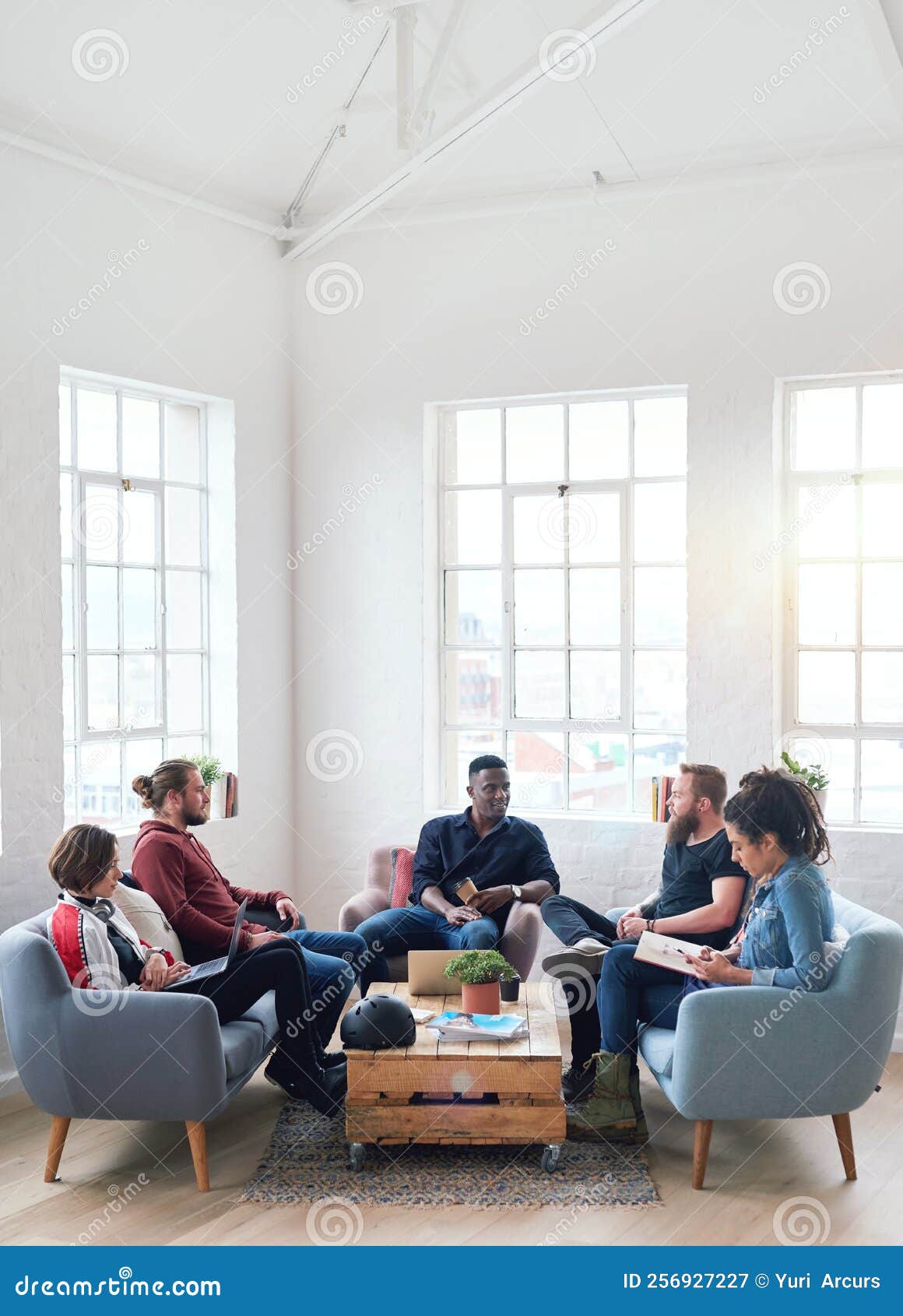 Study Group College Students Meeting Working on Project Brainstorming ...