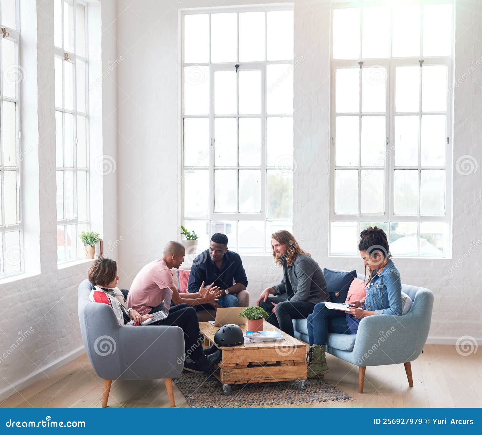 Study Group College Students Meeting Working on Project Brainstorming ...