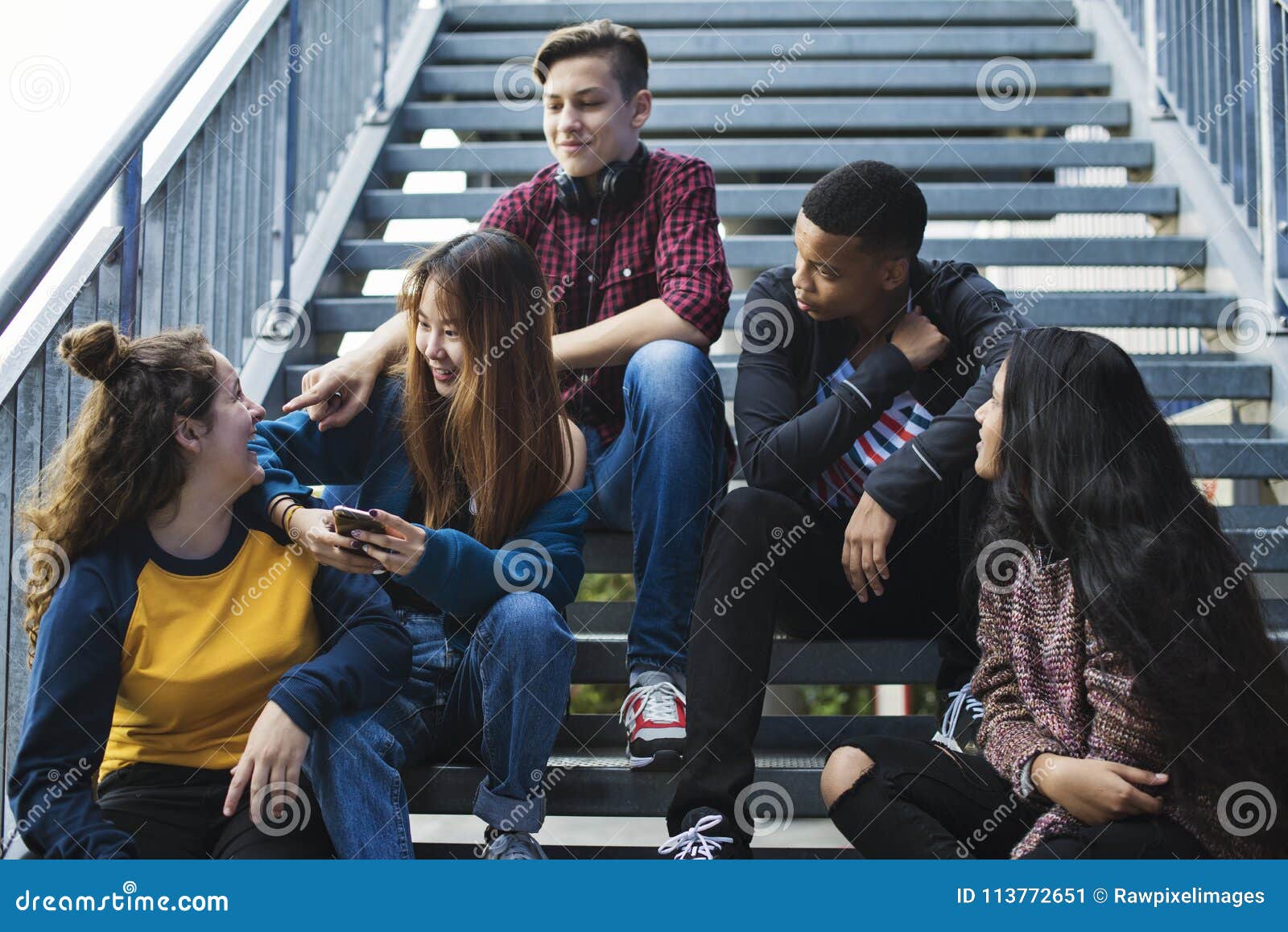 Study Group Project Brainstorming with Classmates Stock Image - Image ...