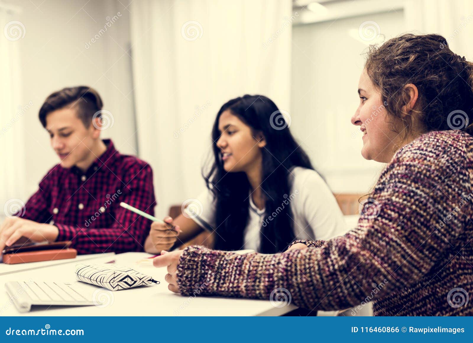 Study Group Project Brainstorming with Classmates Stock Photo - Image ...