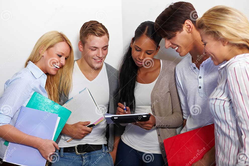 Study Group in University Hall Stock Photo - Image of pupil, education ...