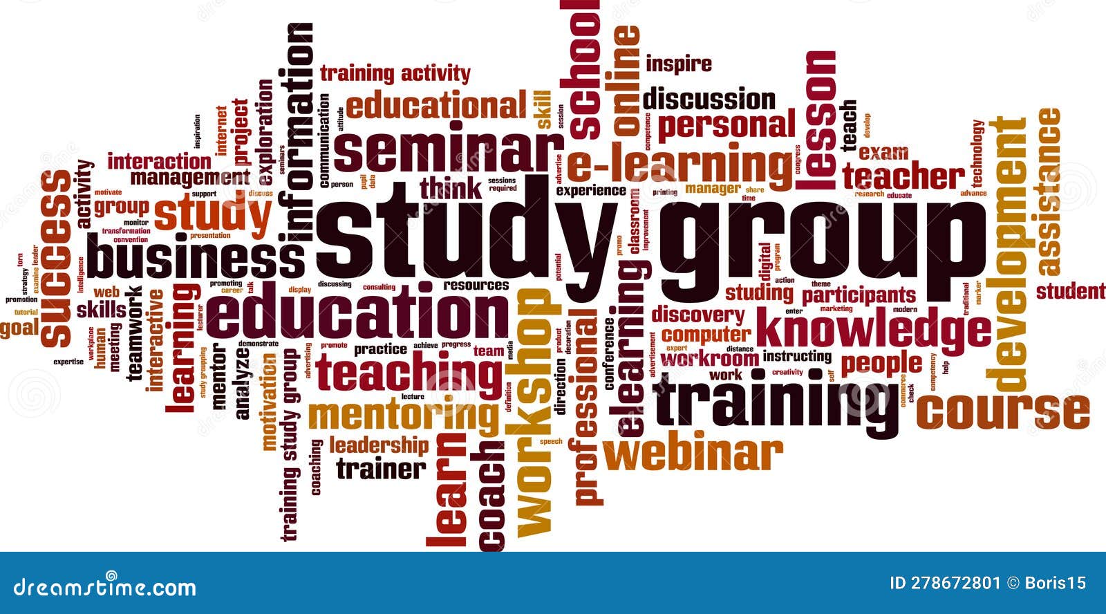 Study group word cloud stock vector. Illustration of career - 278672801