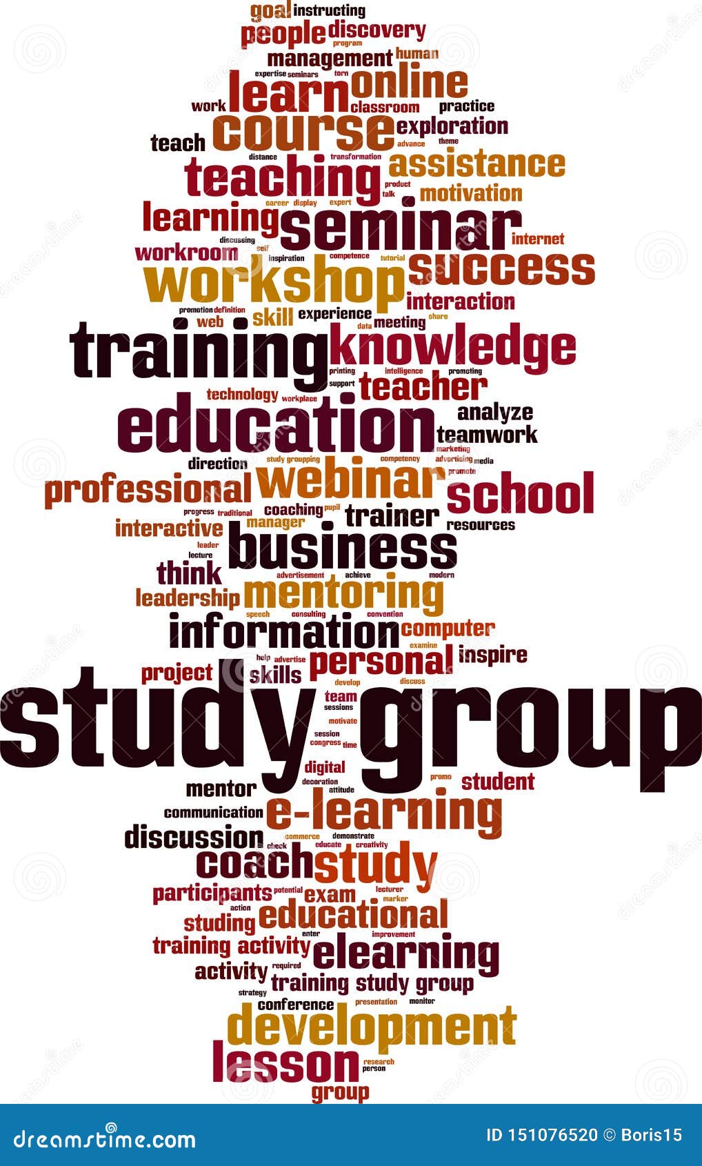 Study group word cloud stock vector. Illustration of participants ...