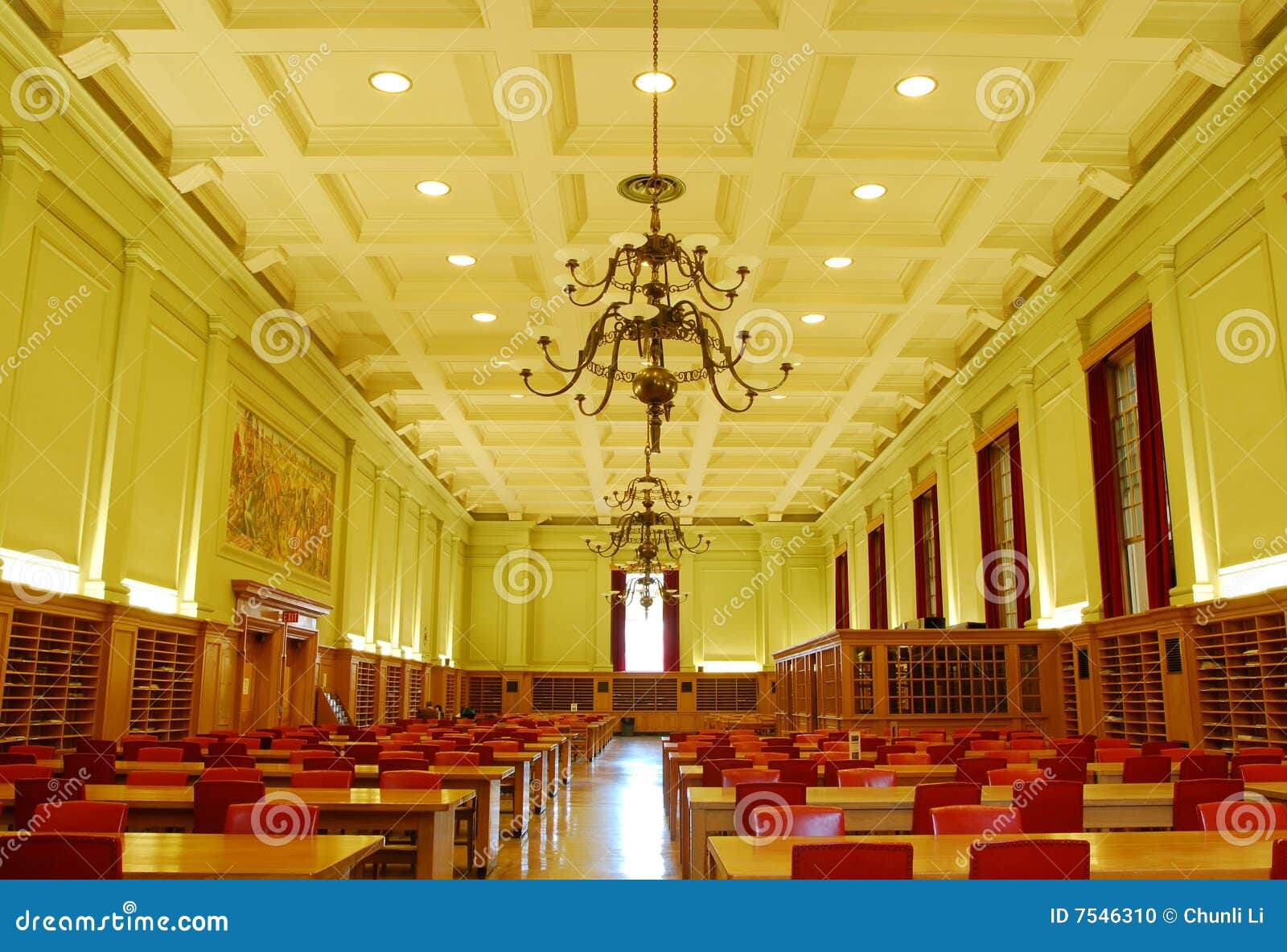 Study Hall of University Library Stock Photo - Image of holy, pattern ...