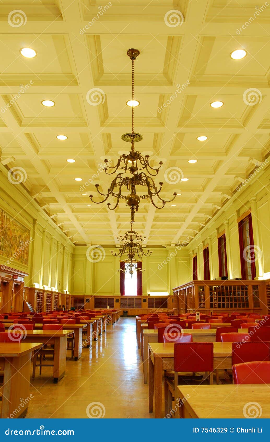 Study Hall of University Library Stock Image - Image of book, music ...