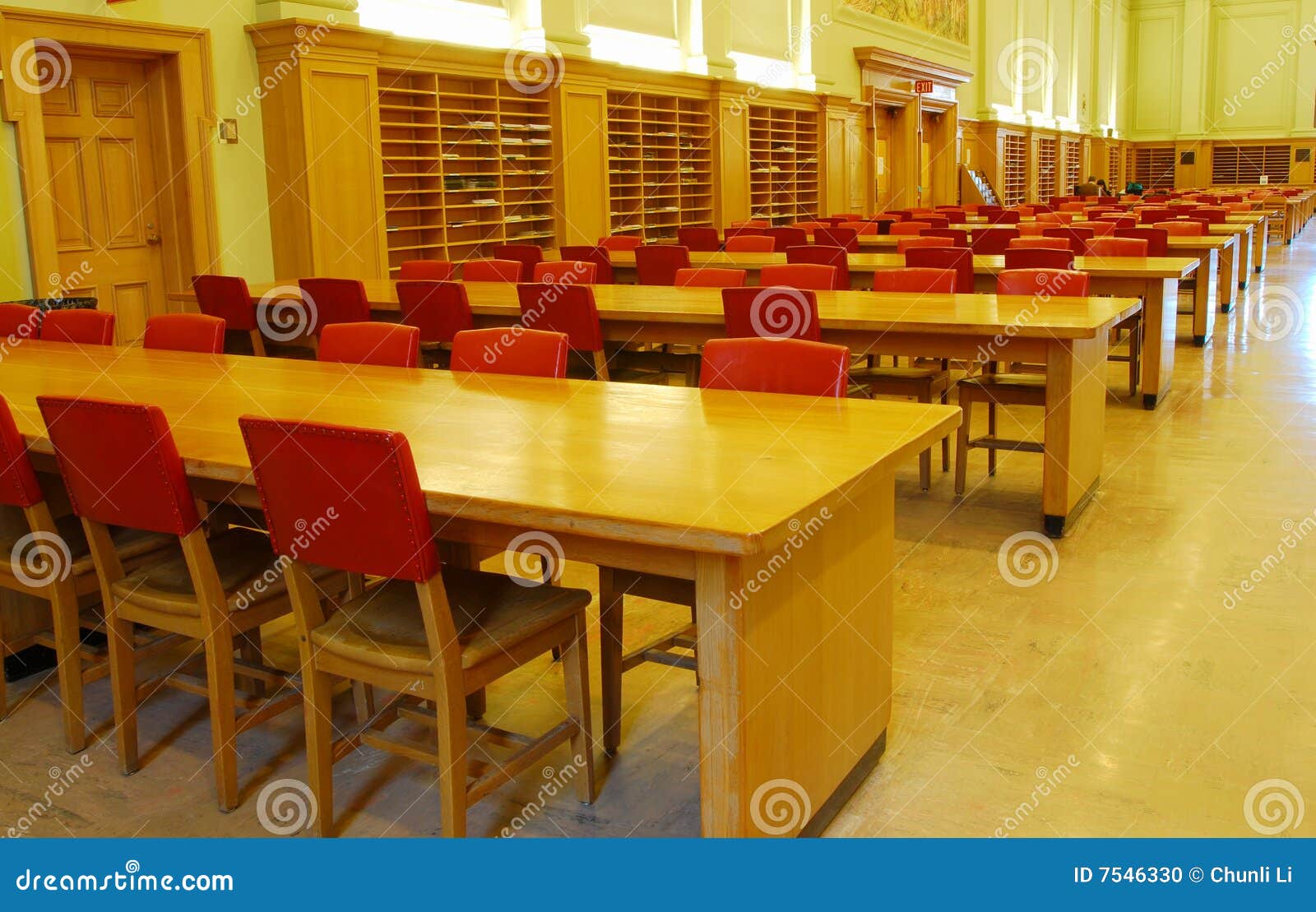 Study Hall of University Library Stock Photo - Image of drawer, hard ...