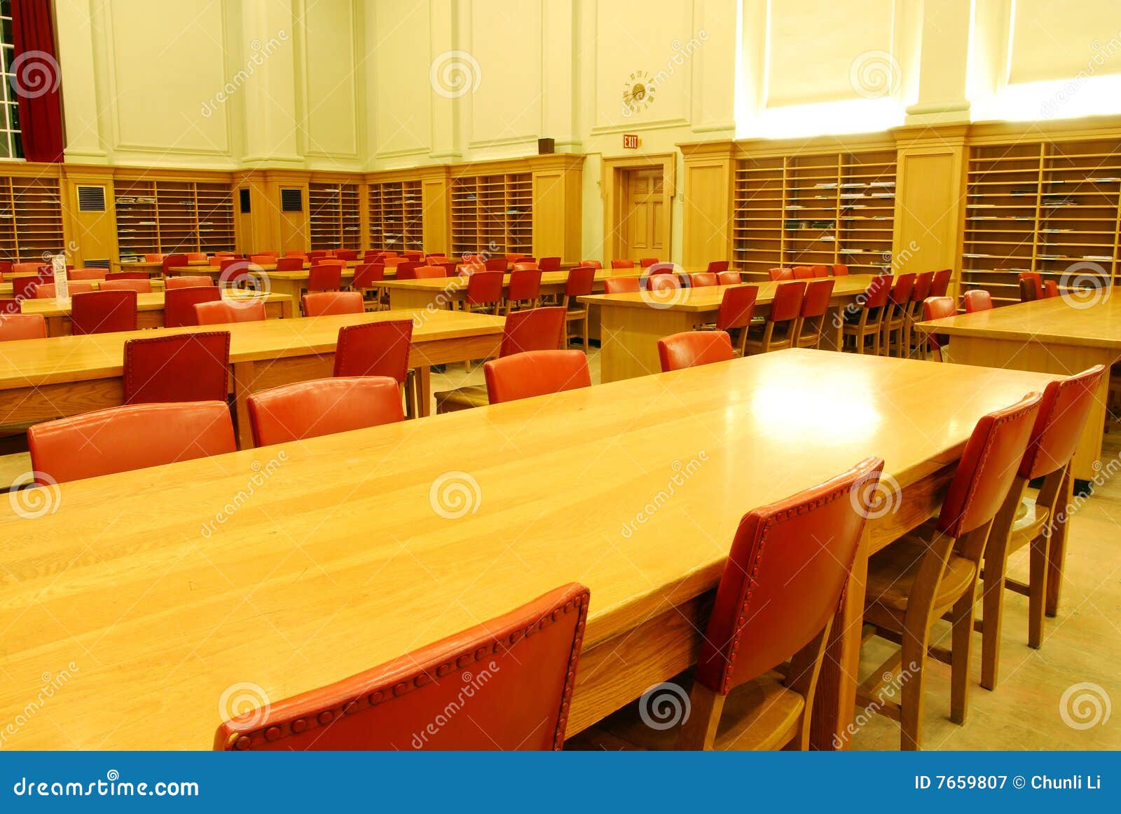 Study Hall of University Library Stock Image - Image of hard, hall: 7659807
