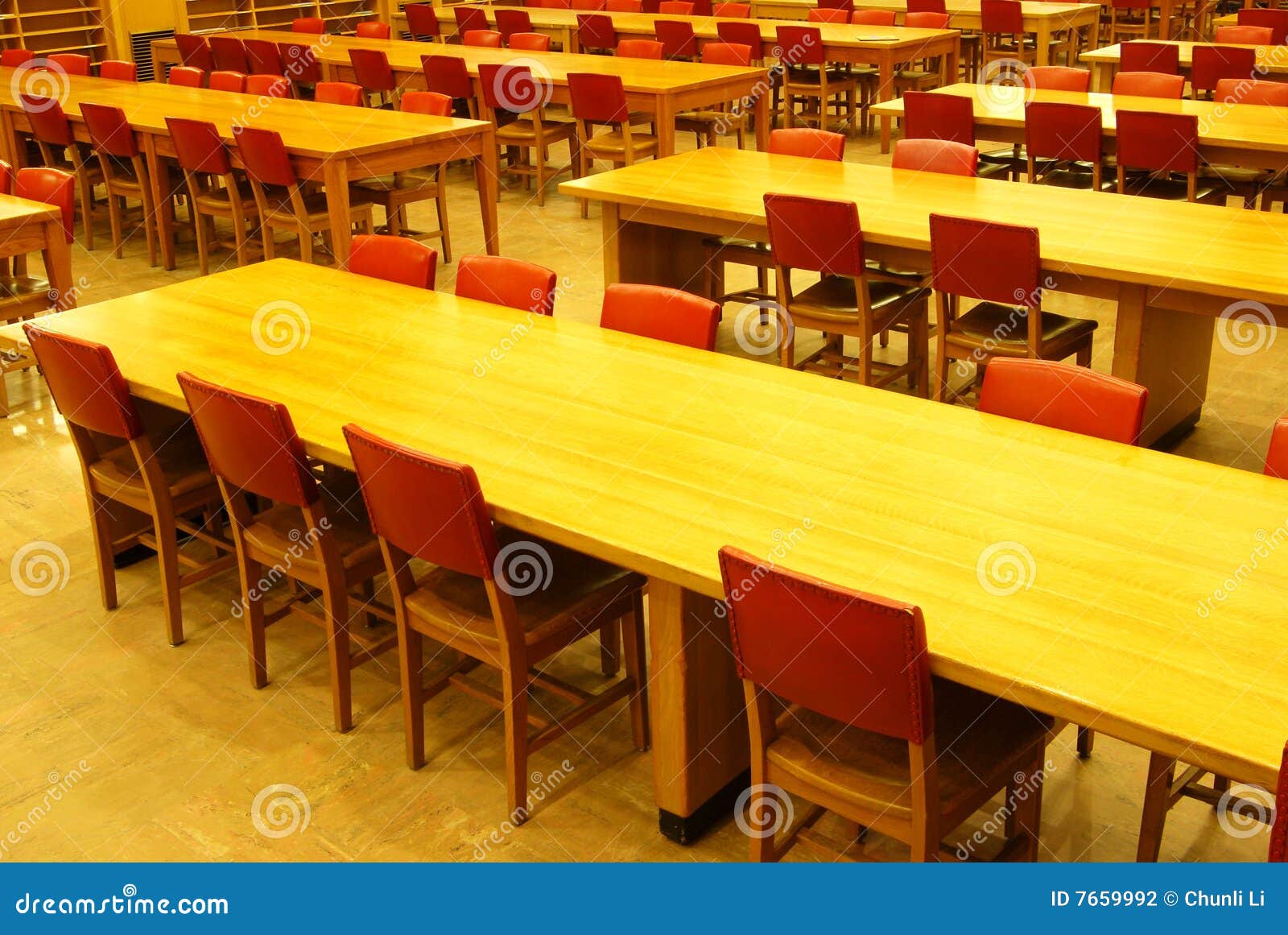 Study Hall of University Library Stock Photo - Image of layers, chairs ...