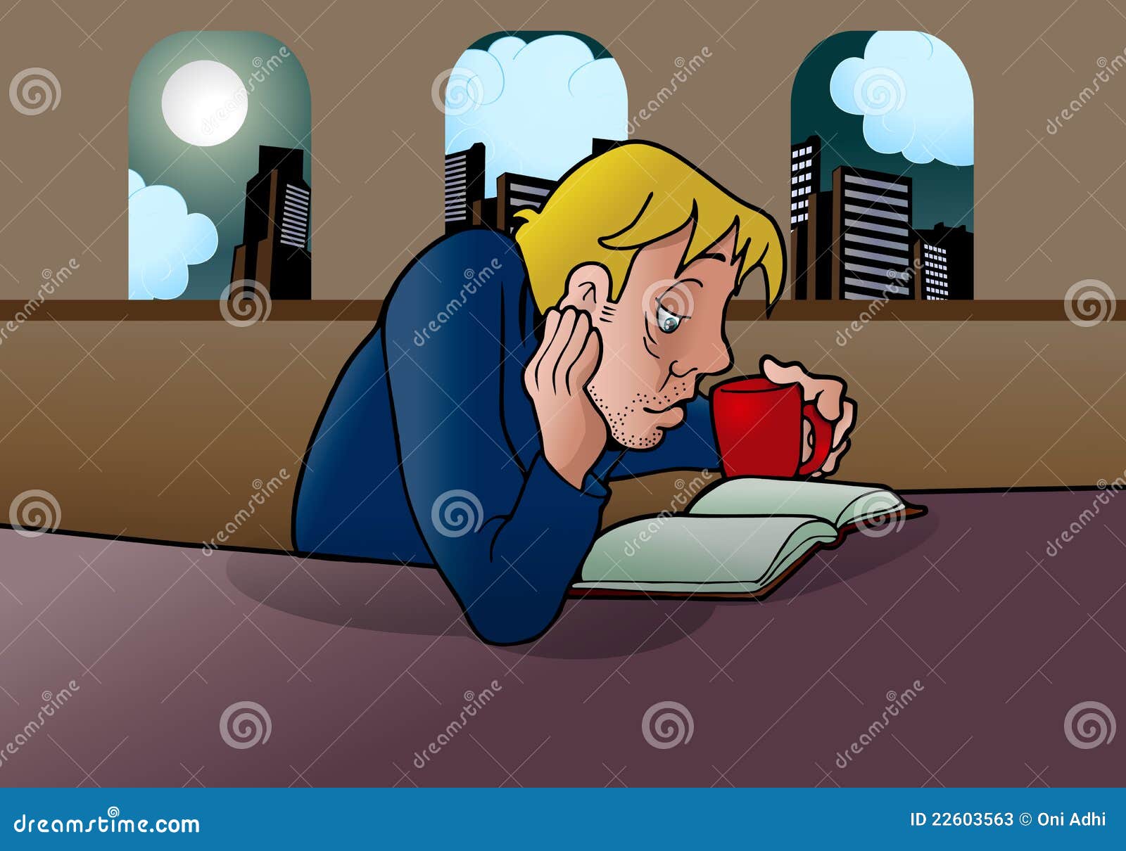 Study Hard. Memorizing Book. Preparing For Exam. Learn Revise Process ...