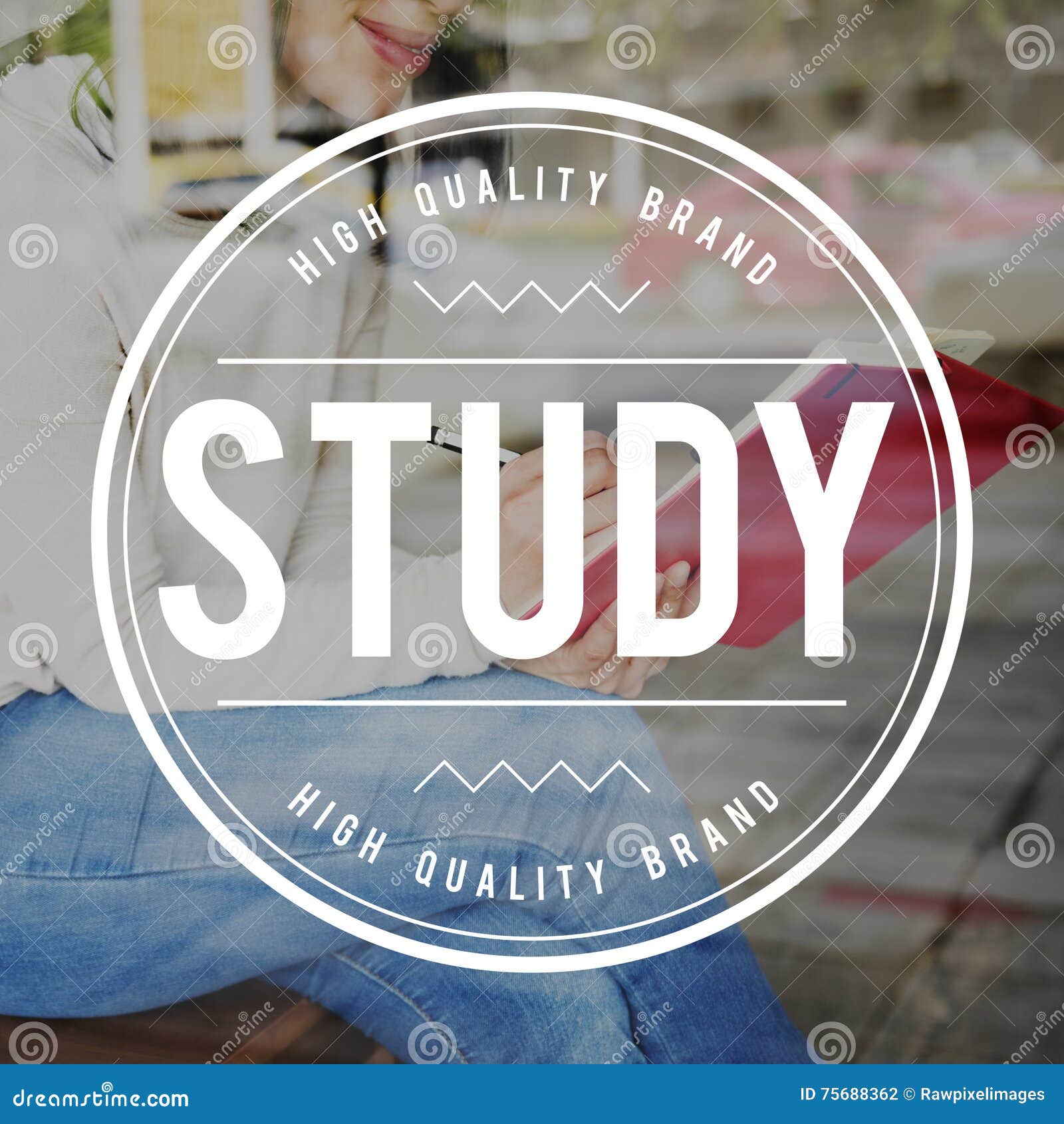 Study Hard Badge Logo Word Concept Stock Photo - Image of label, learn ...