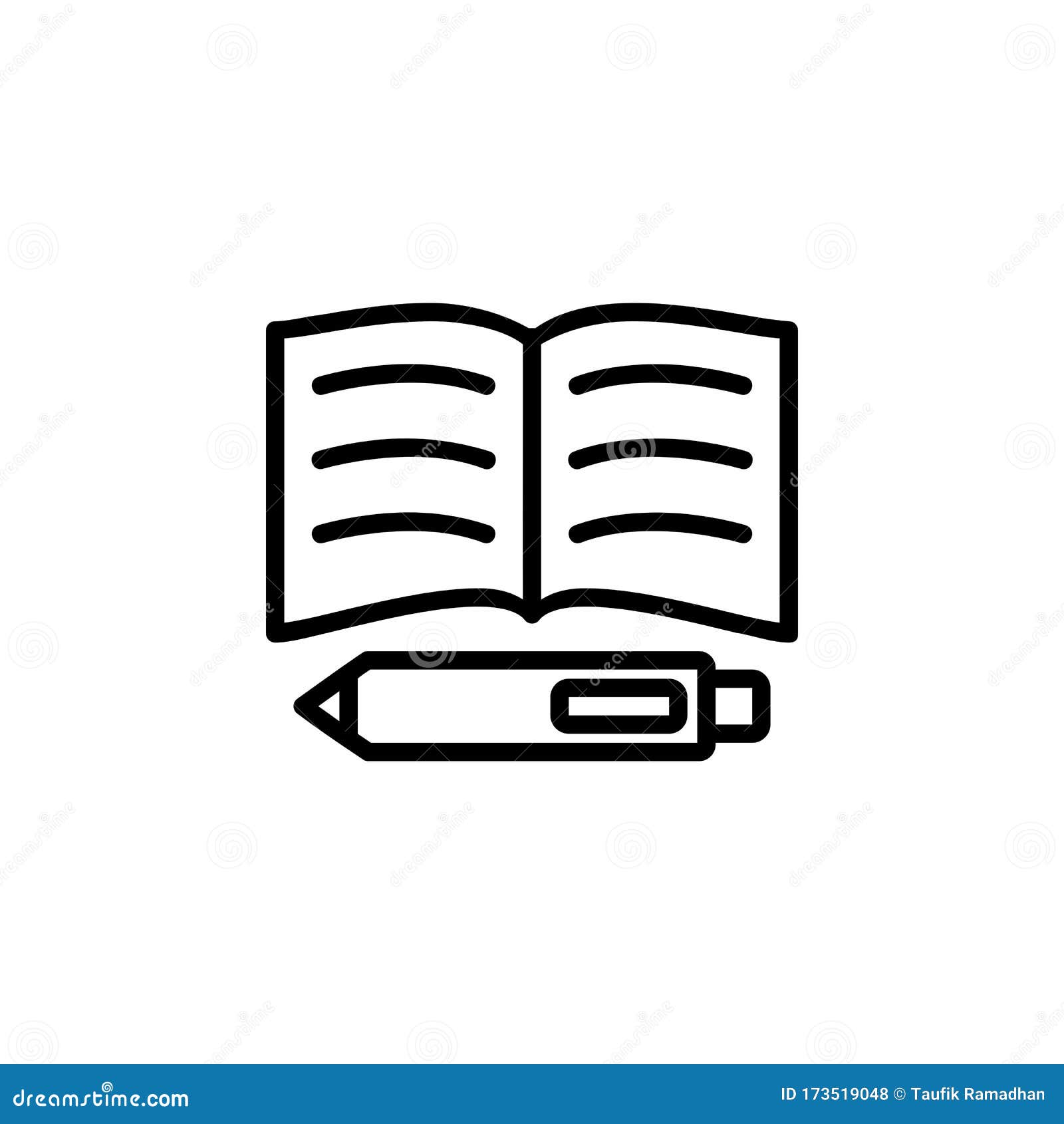 Study Icon. Online Learning Icon. Perfect for Application, Web, Logo ...