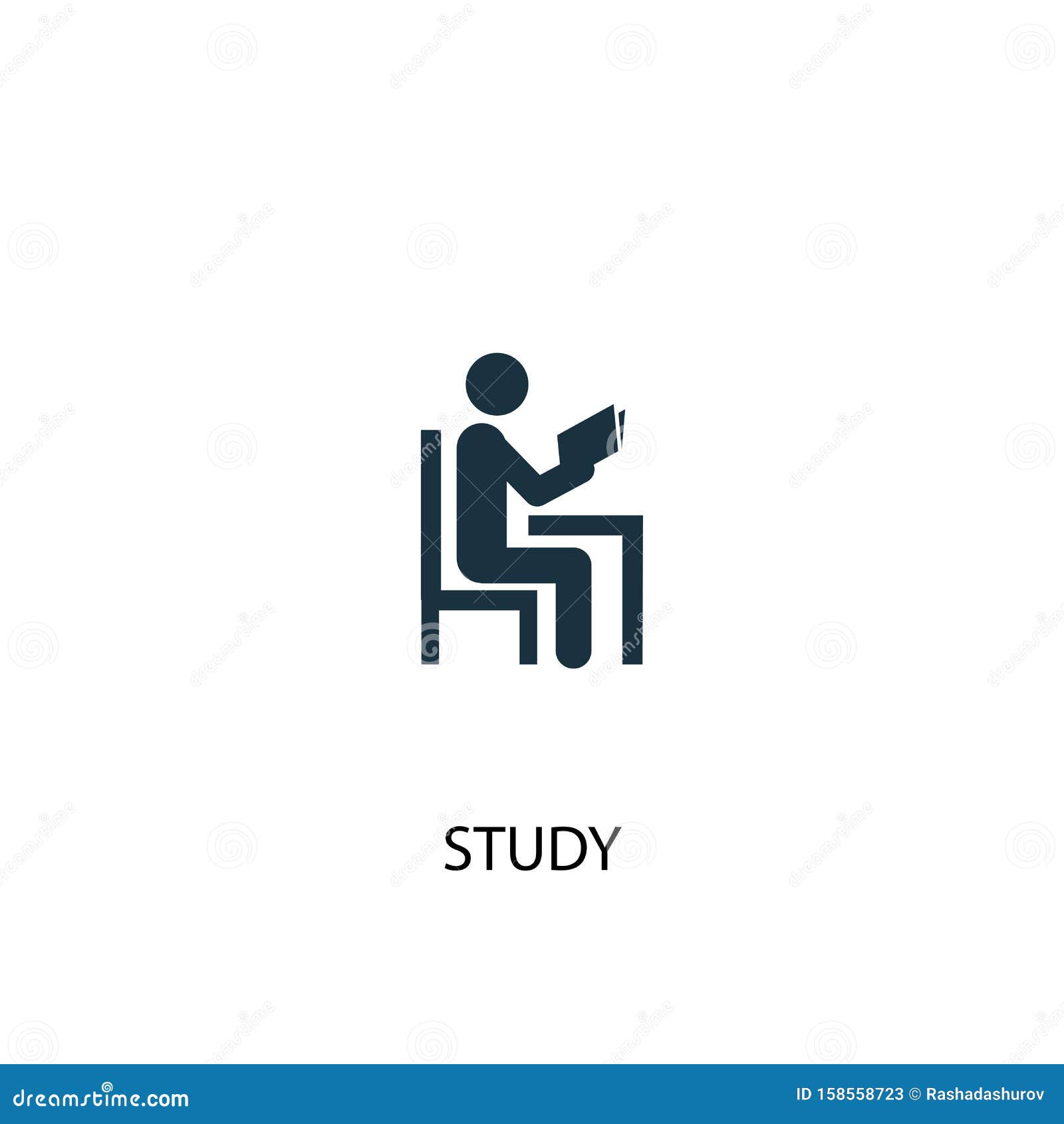 Study Icon. Simple Element Illustration Stock Vector - Illustration of ...