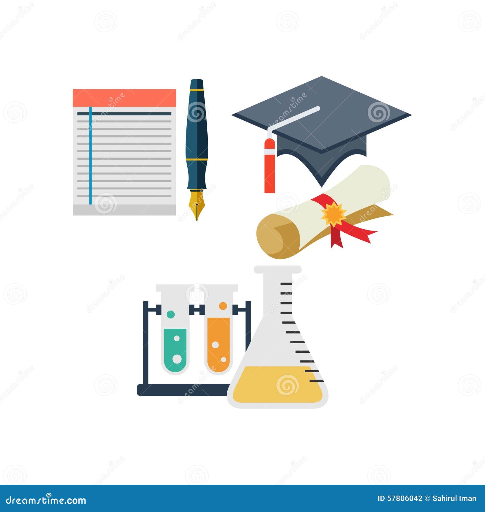 Study Icon Template stock vector. Illustration of bell - 57806042