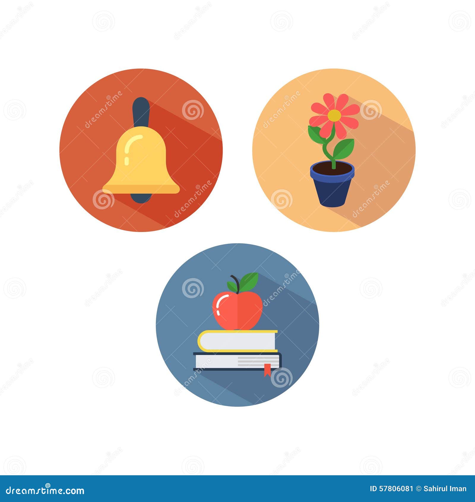 Study Icon Template stock vector. Illustration of apple - 57806081