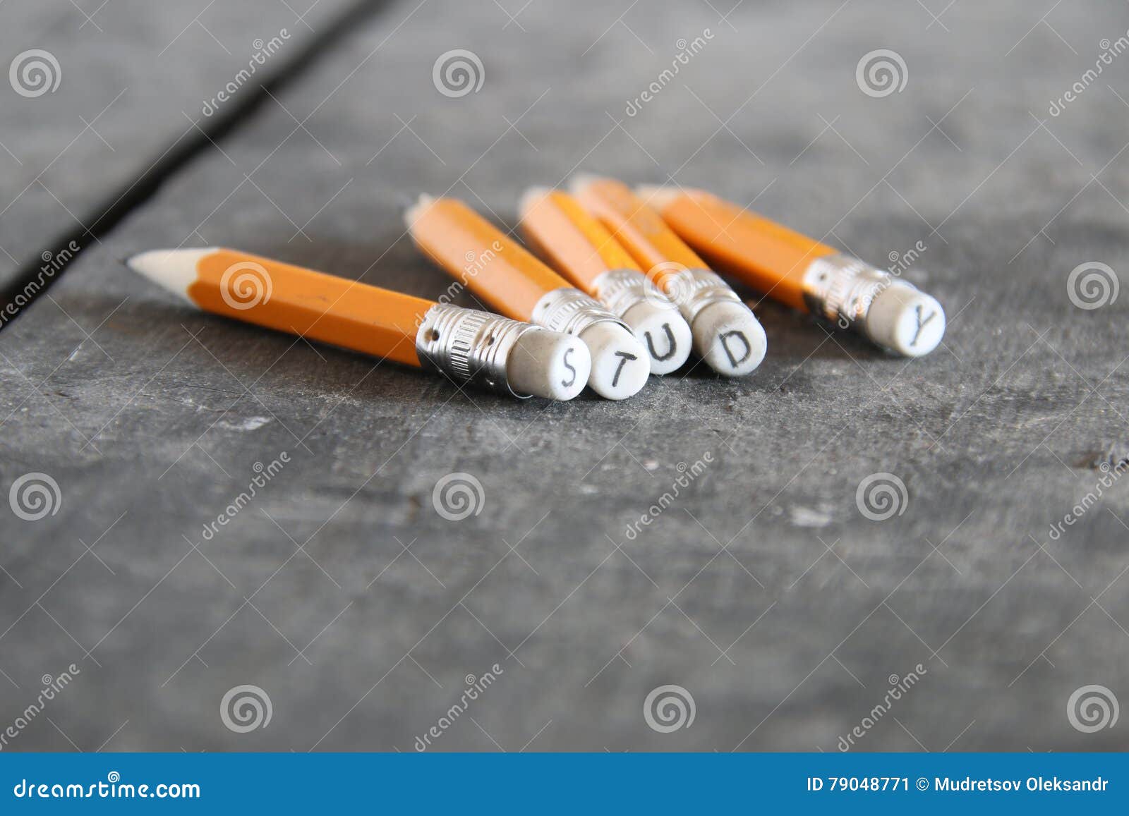 Study Idea, Inscription on Pencils Stock Image - Image of university ...
