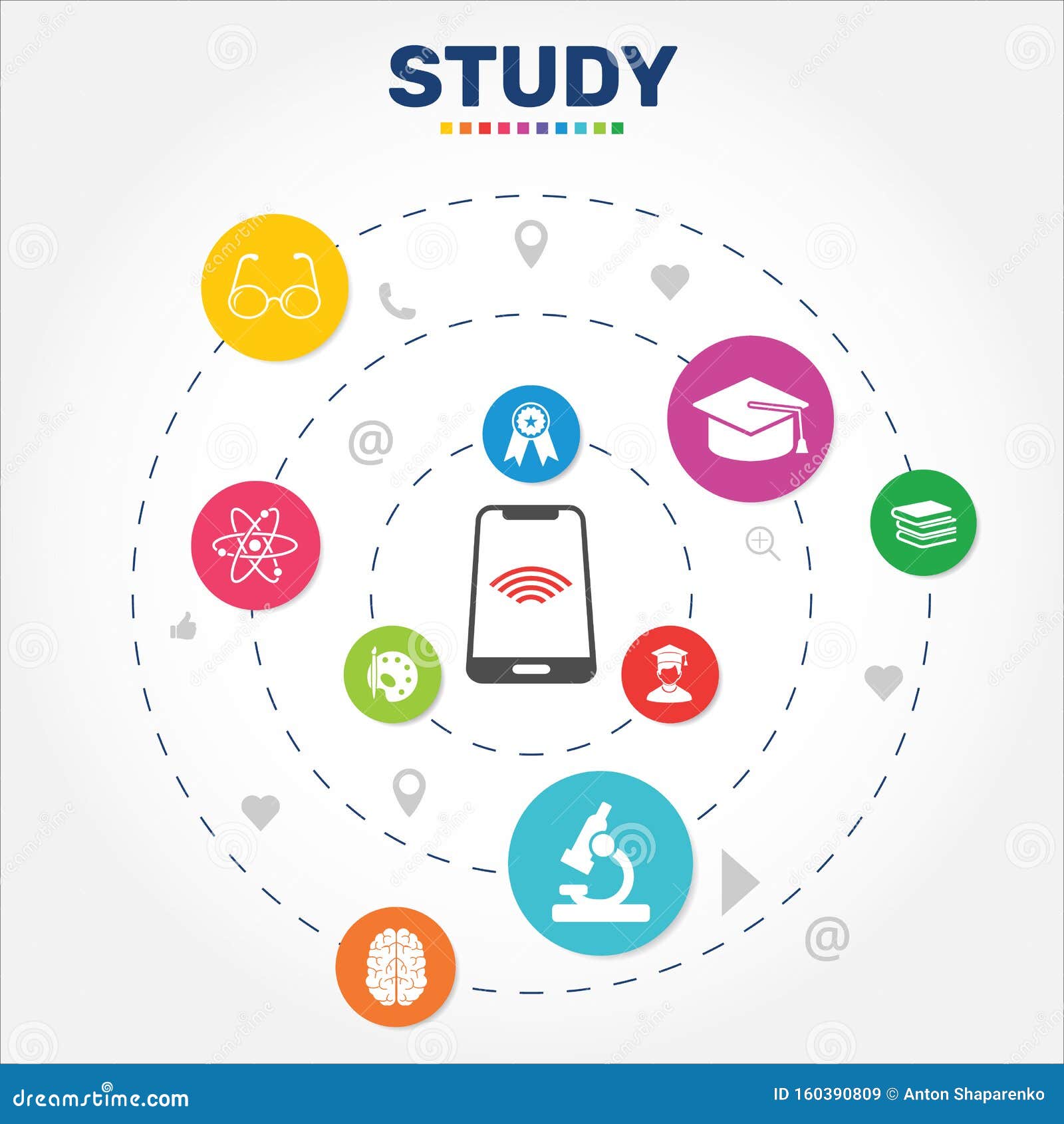 Study Infographics Vector Design. Timeline Concept Include Graduation ...