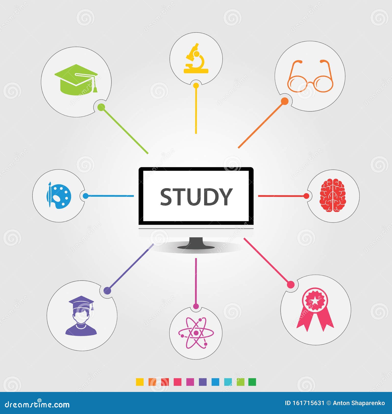 Study Infographics Vector Design. Timeline Concept Include Graduation ...