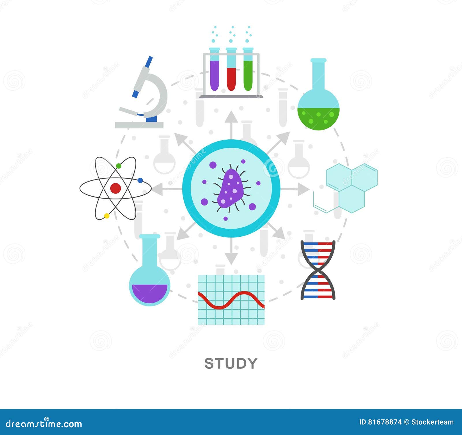 Study lab stock vector. Illustration of scientist, design - 81678874