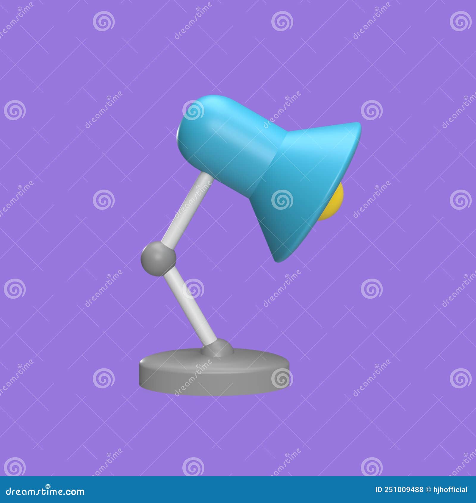 Study Lamp 3d Icon Model Cartoon Style Concept. Render Illustration ...