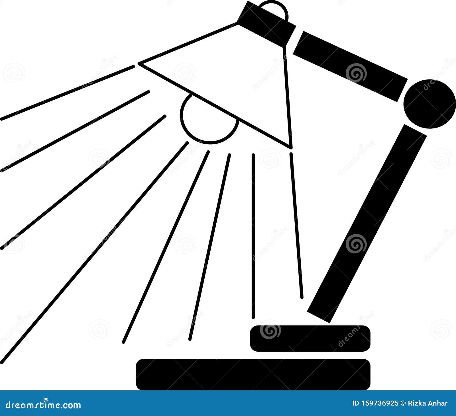 Study Lamp Vektor Icon Or Logo Cartoon Vector | CartoonDealer.com ...
