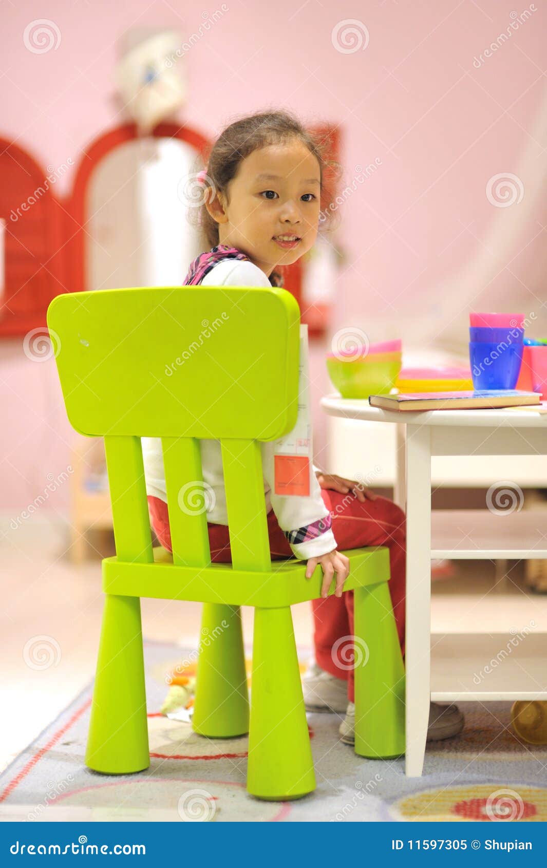 Study little girl stock image. Image of beauty, positive - 11597305