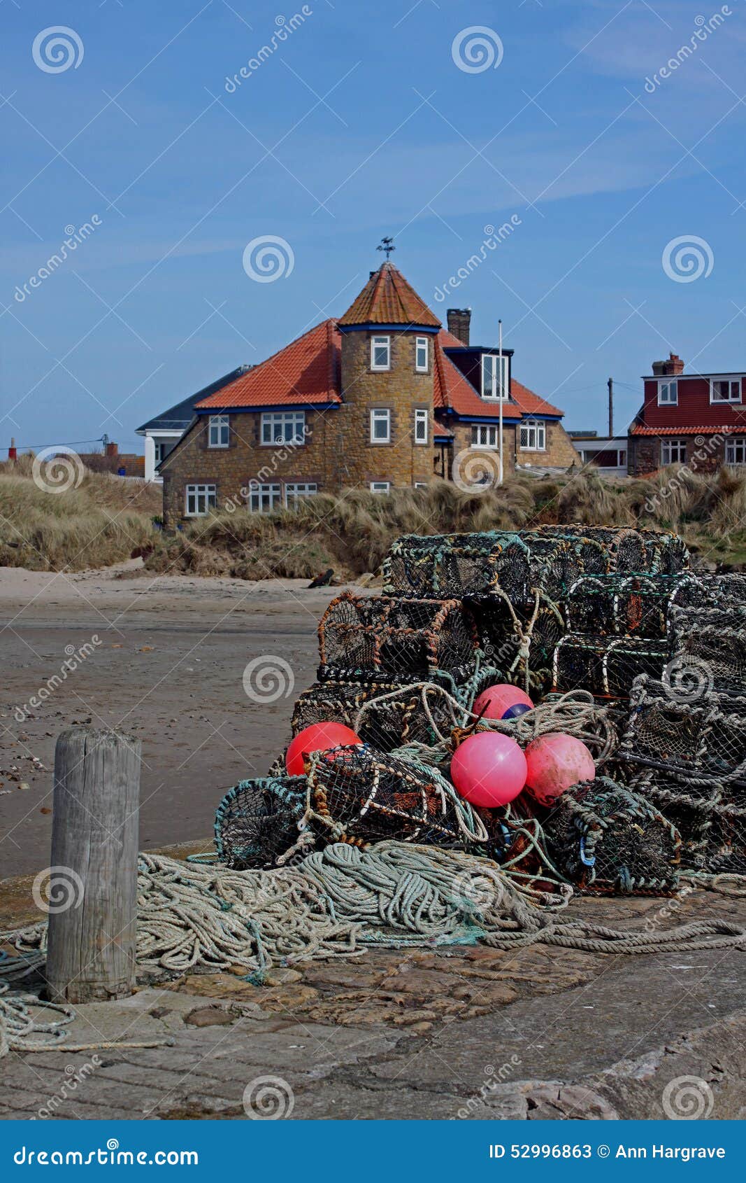 Study of Lobster Pots and Rope. Stock Image - Image of marine, port ...