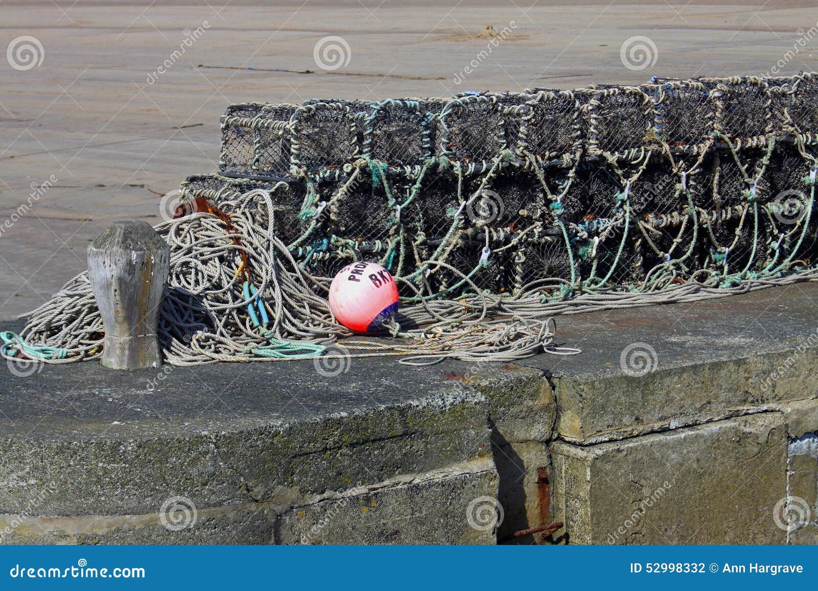 Study of Lobster Pots and Rope. Stock Photo - Image of seaside ...