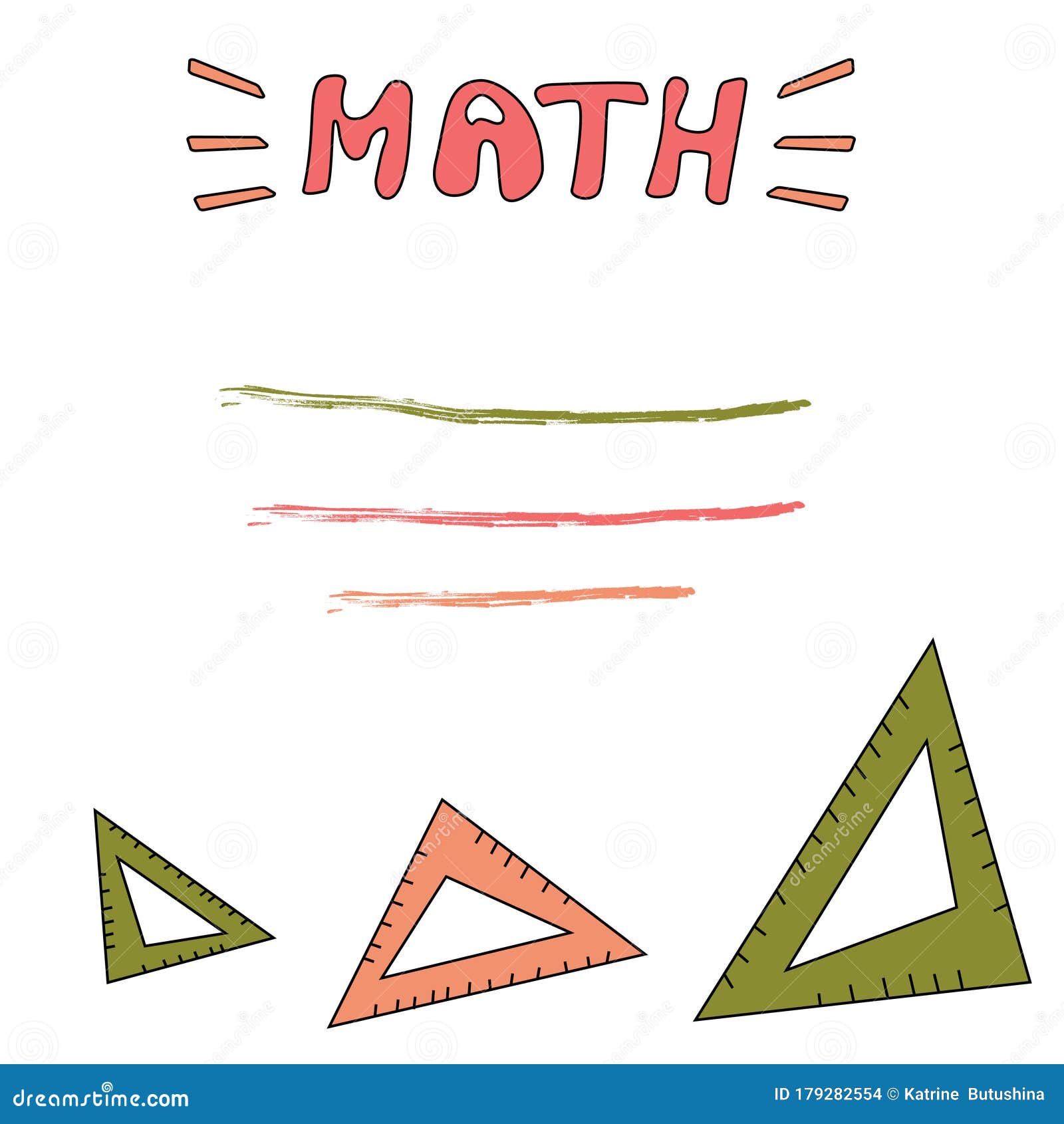 Study Materials. Math Patterns. Studybook. Cartoon Illustration with ...